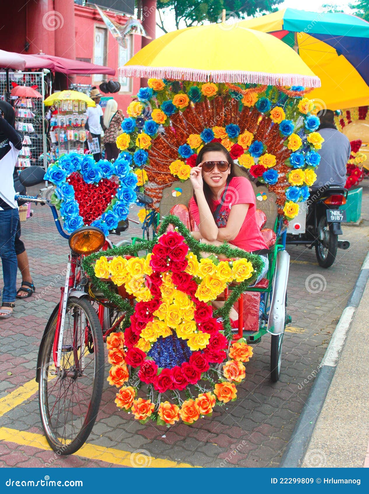 Trishaw in Melaka, Malaysia Editorial Stock Image - Image of velotaxi ...