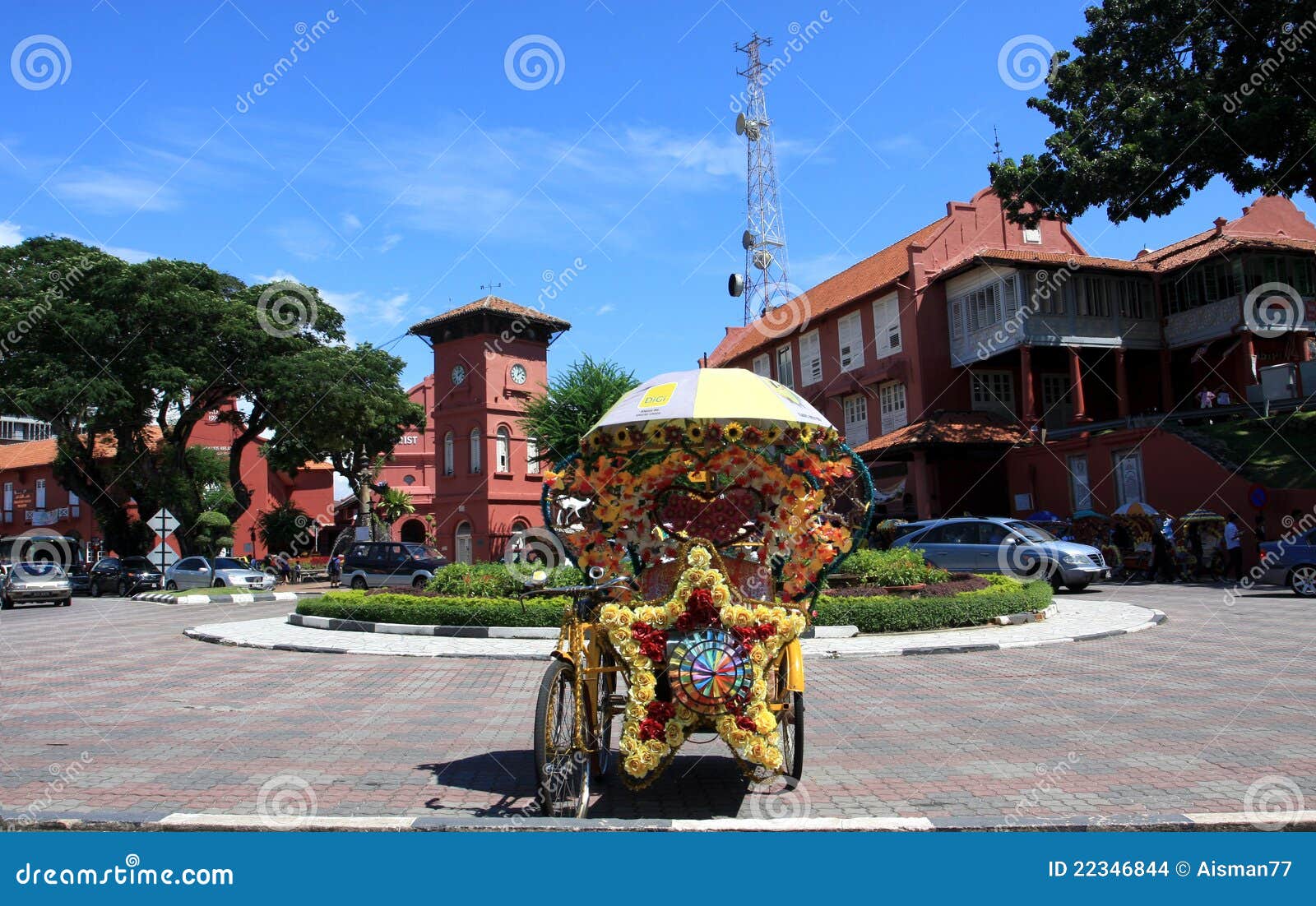 The Trishaw Ride in Malacca Editorial Stock Image - Image of national ...