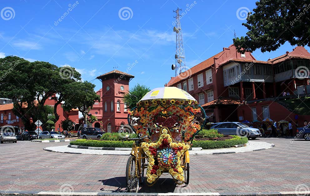 The Trishaw Ride in Malacca Editorial Stock Image - Image of national ...