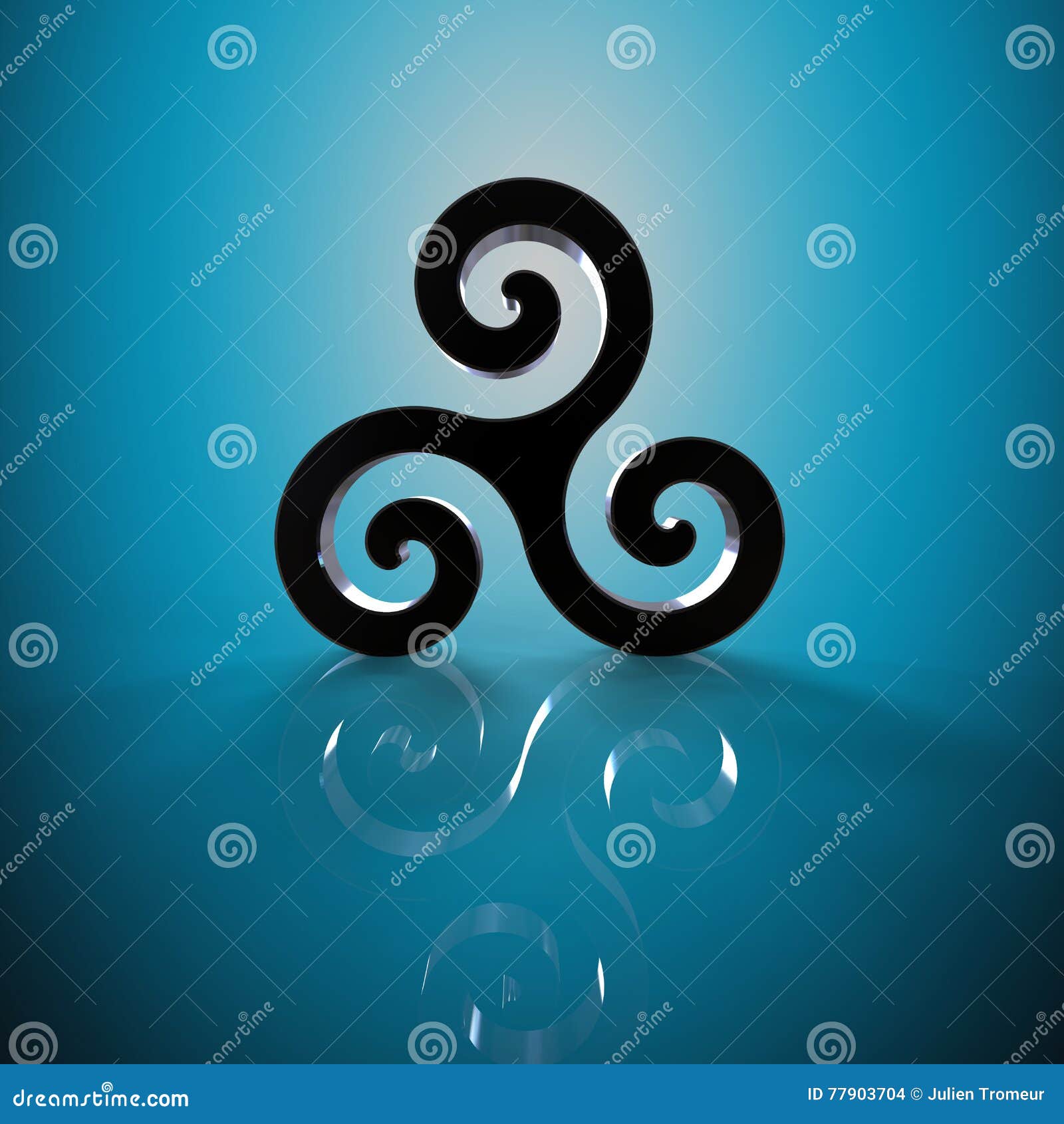 Triskel - 3D Illustration stock illustration. Illustration of fantasy ...