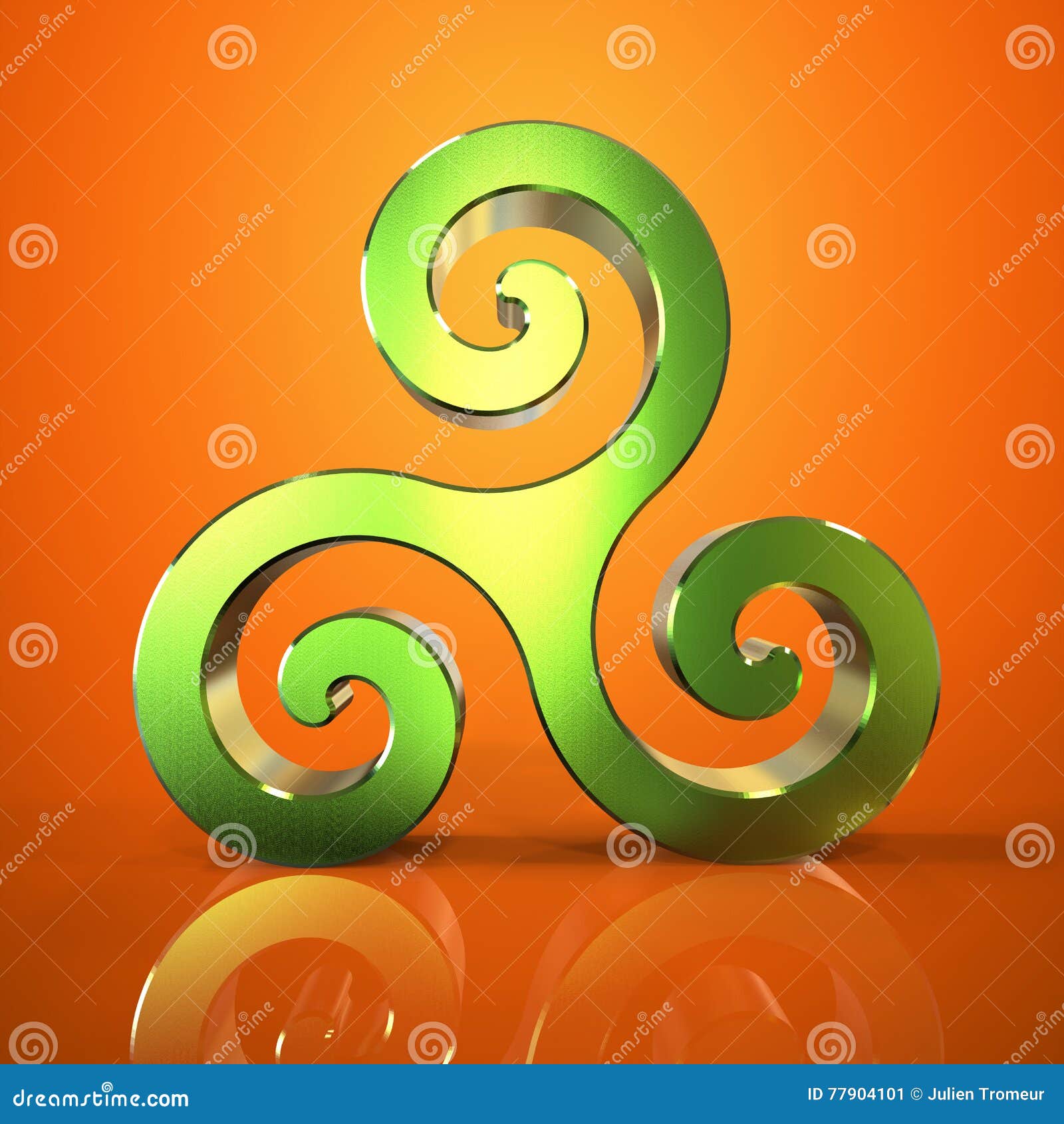 Triskel - 3D Illustration stock illustration. Illustration of ...