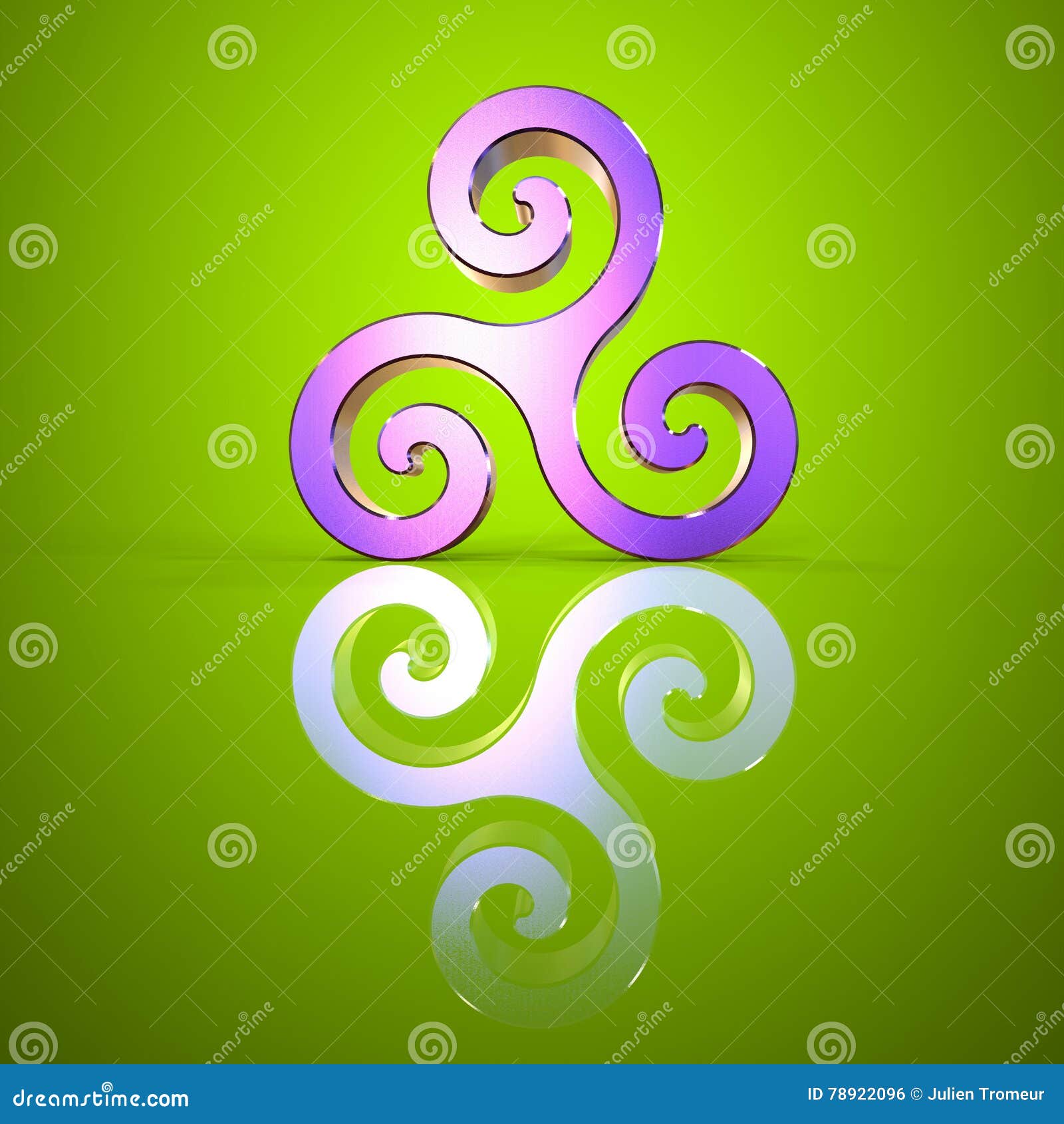 Triskel - 3D Illustration stock illustration. Illustration of celte ...