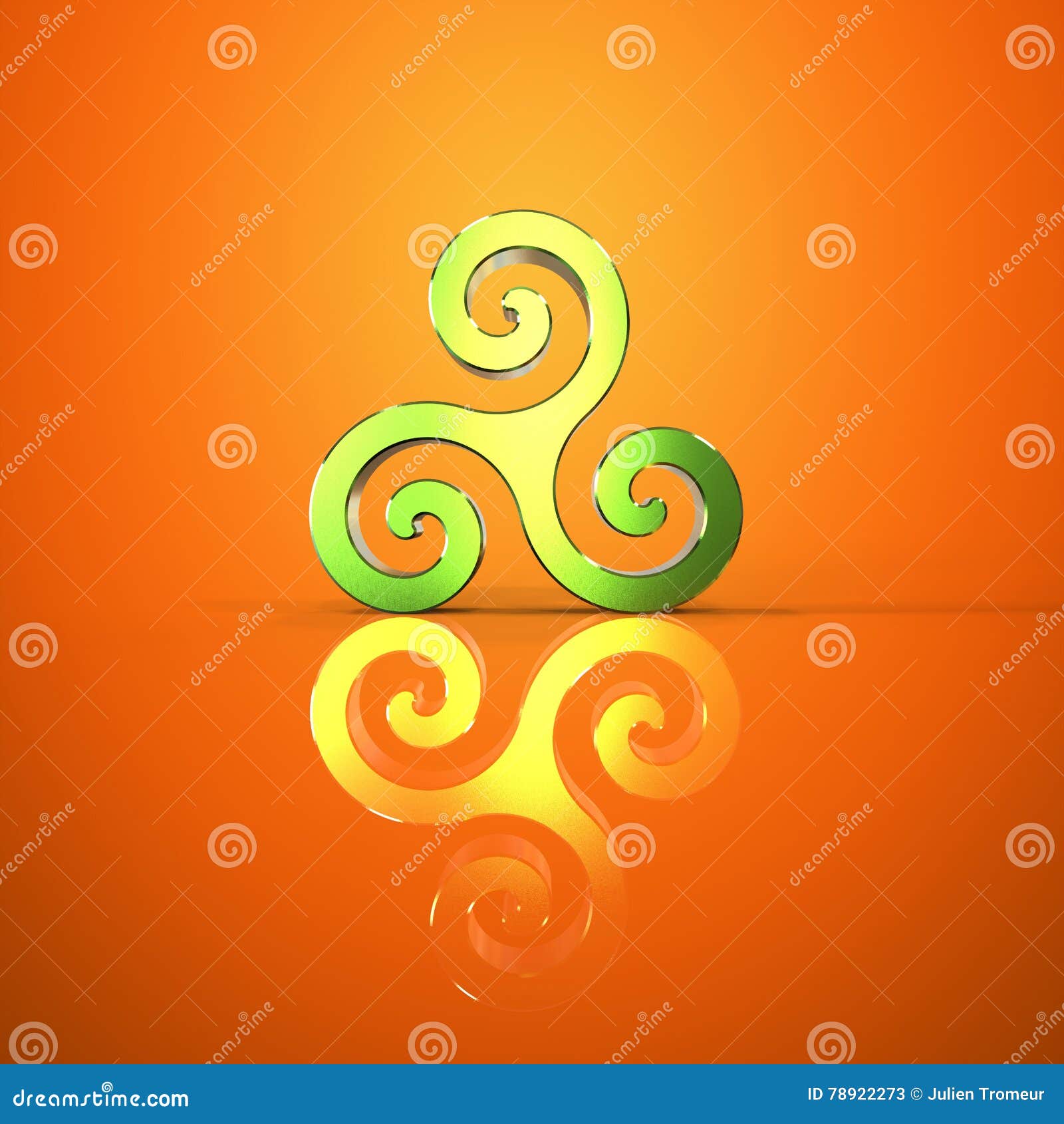 Triskel - 3D Illustration stock illustration. Illustration of celte ...
