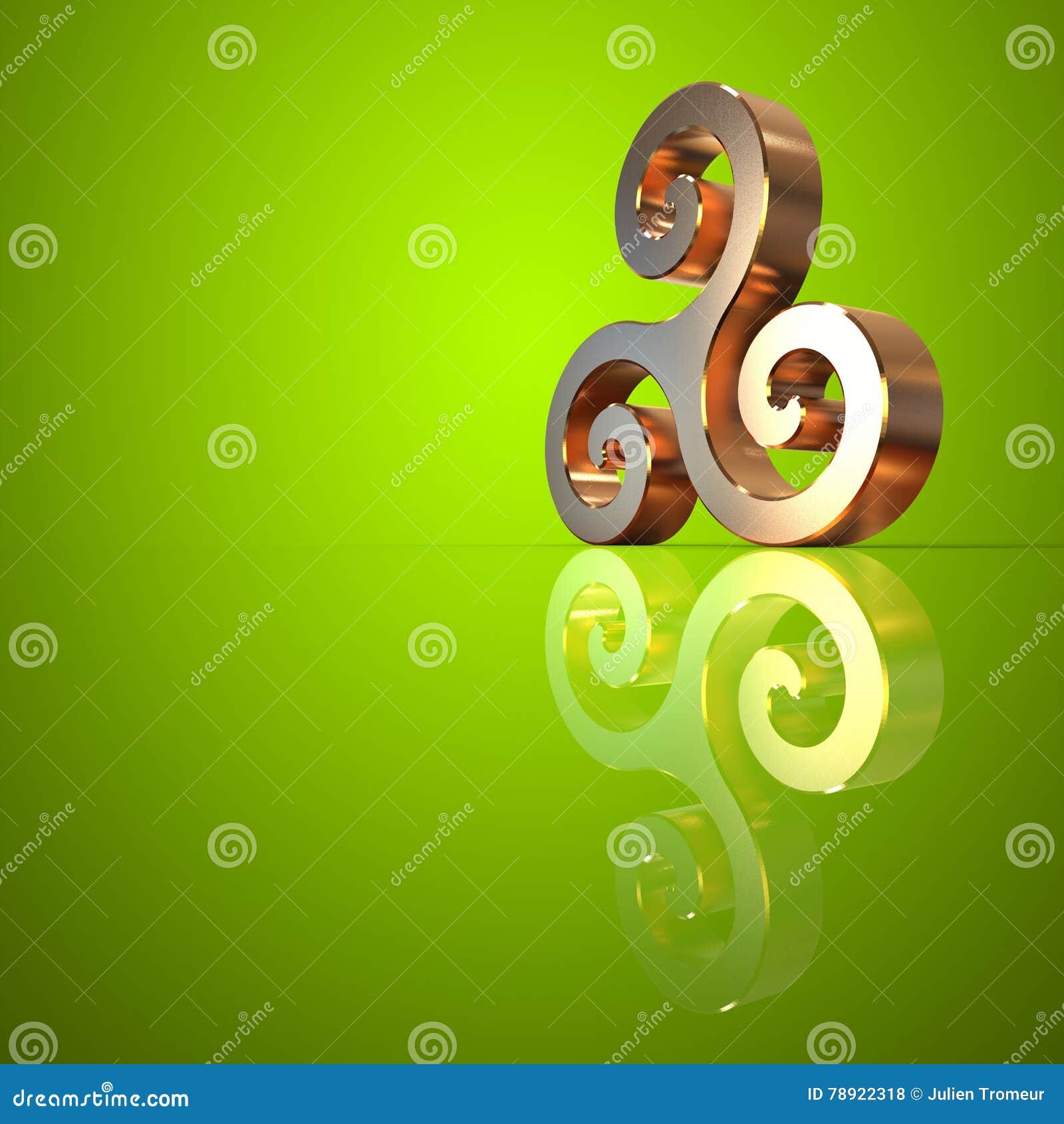Triskel - 3D Illustration stock illustration. Illustration of life ...