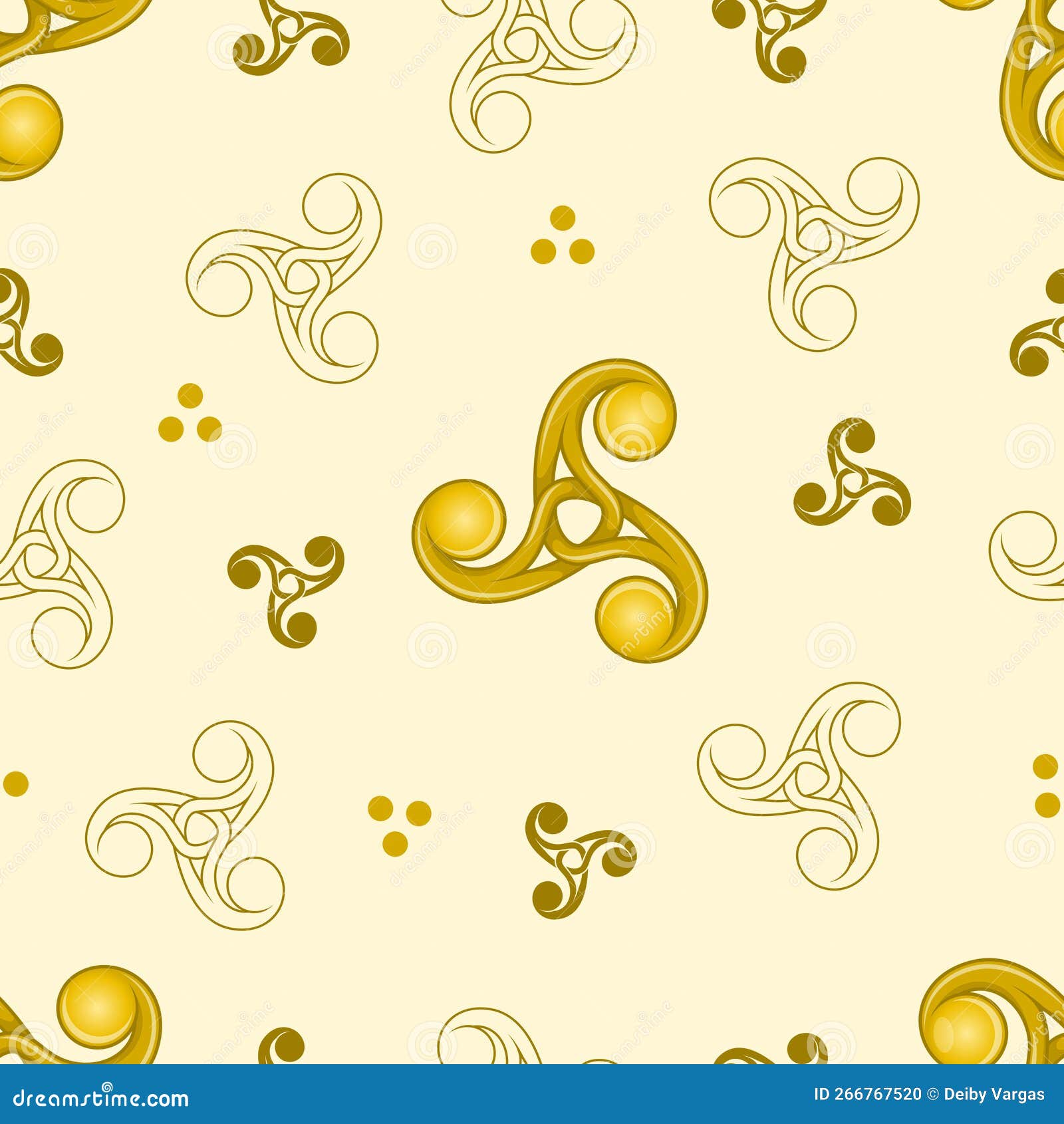 Knotted Triskelion Symbol Pattern Design Stock Vector - Illustration of ...