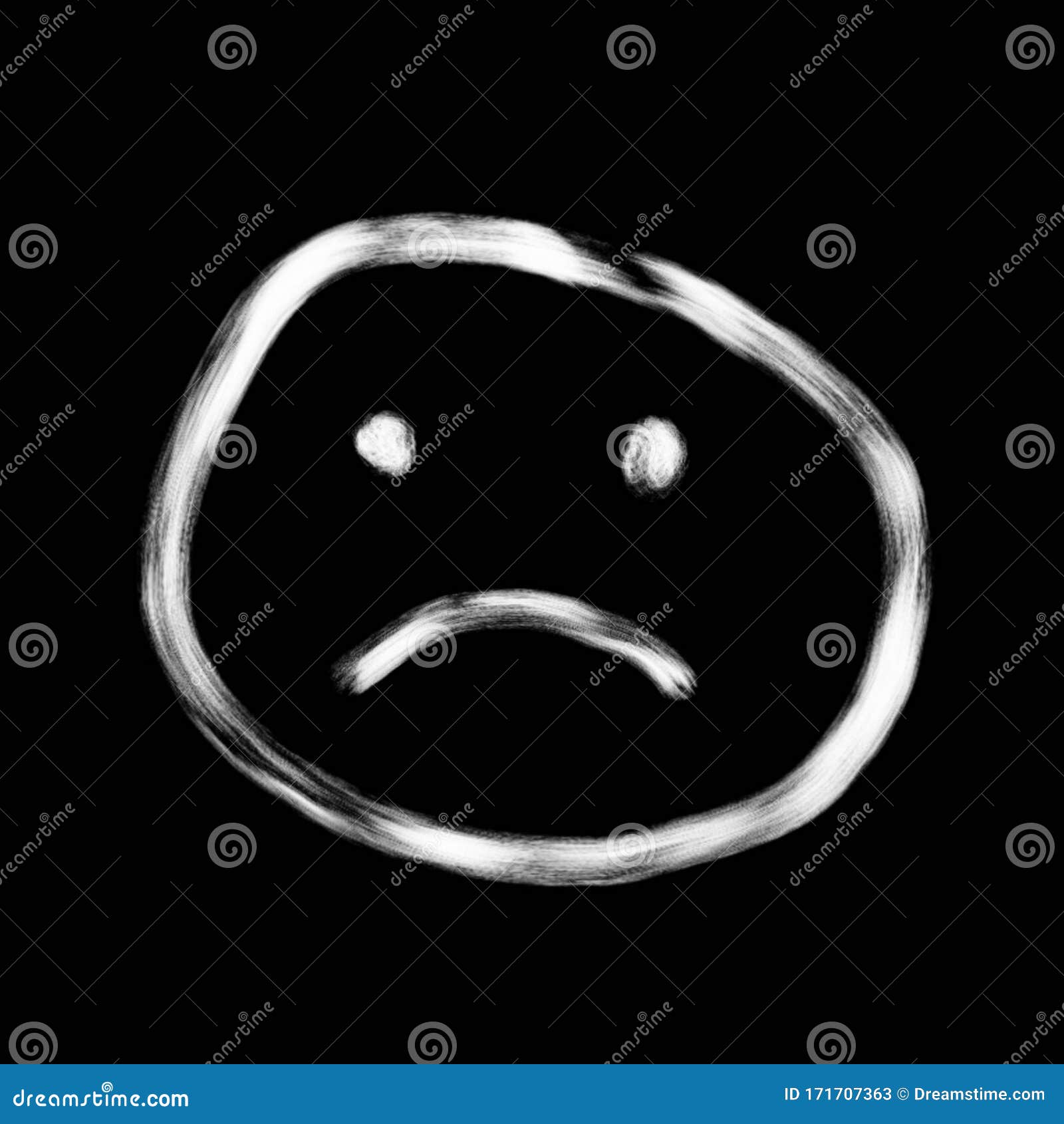 Triste sourire tristesse illustration stock. Illustration du triste ...