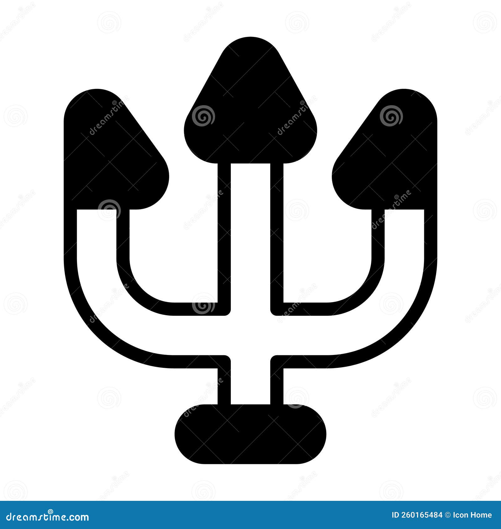 Trisula vector icon. stock vector. Illustration of icon - 260165484