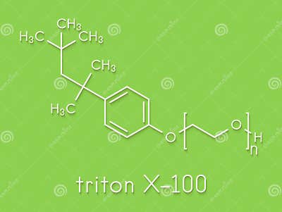 Triton X-100 Detergent Molecule. Skeletal Formula Stock Illustration ...