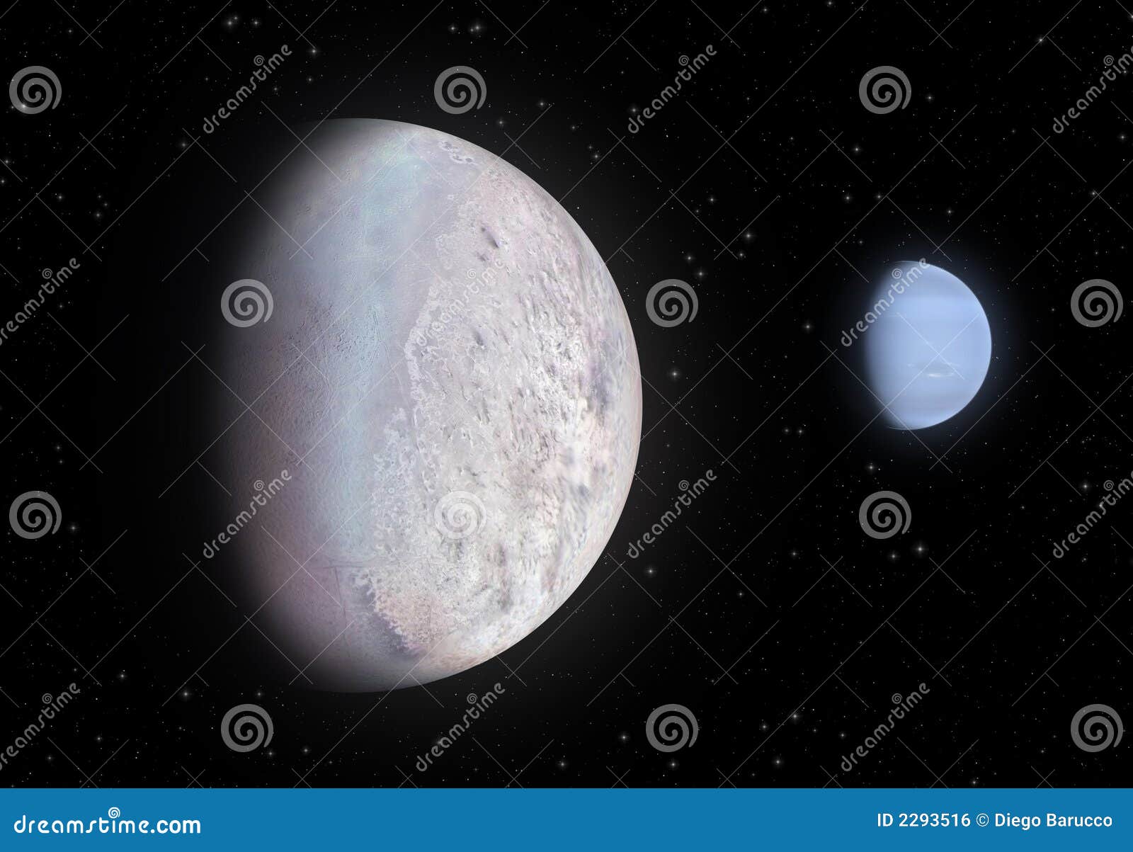 Triton and Neptune stock illustration. Illustration of neptune - 2293516