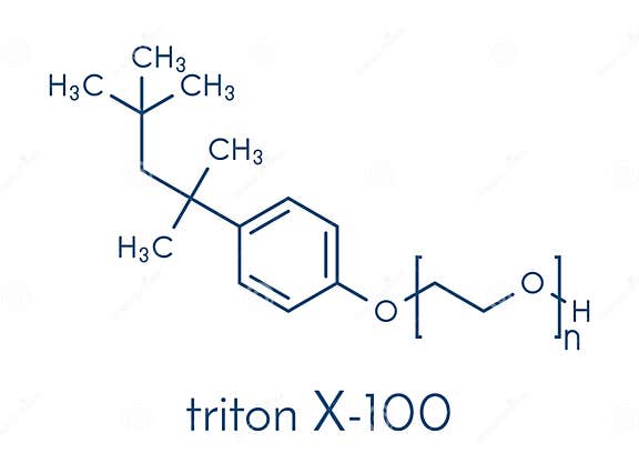 Triton X-100 Detergent Molecule. Skeletal Formula Stock Vector ...