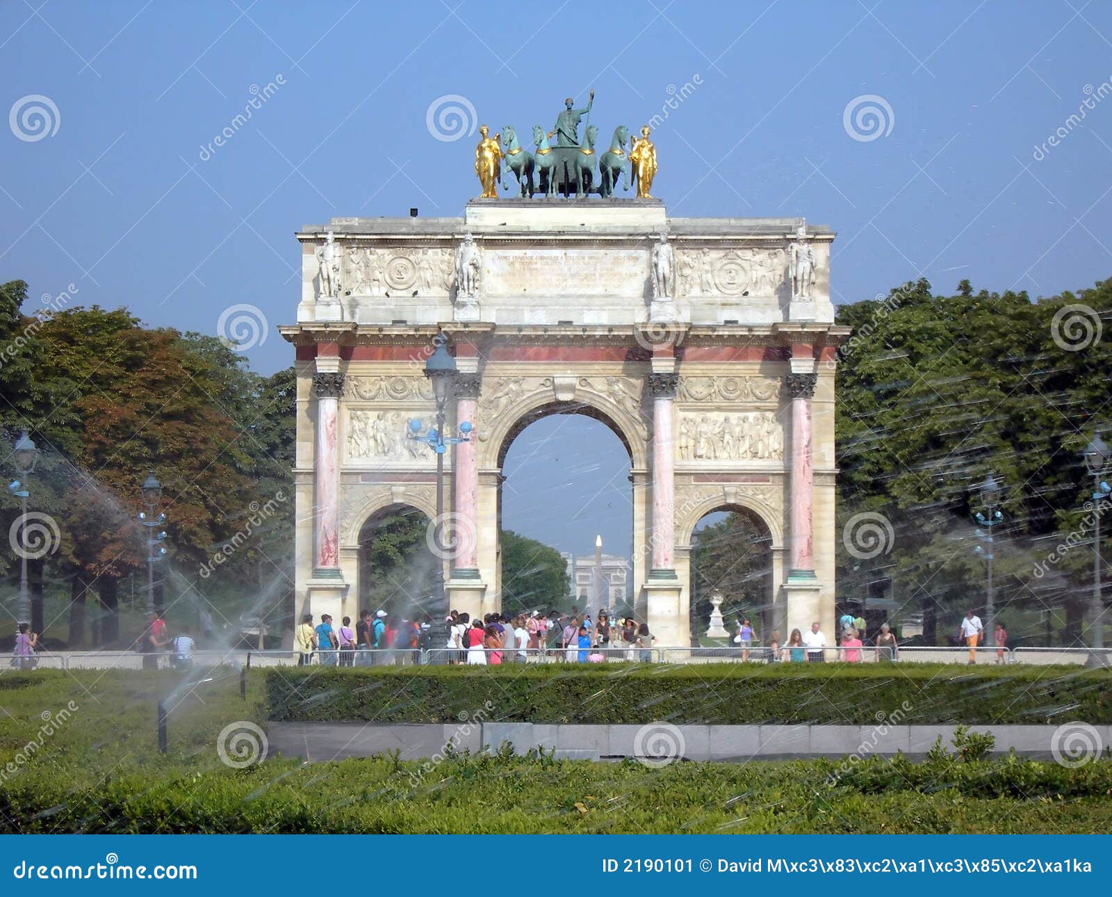 Triomphe arch stock image. Image of arch, paris, tourist - 2190101