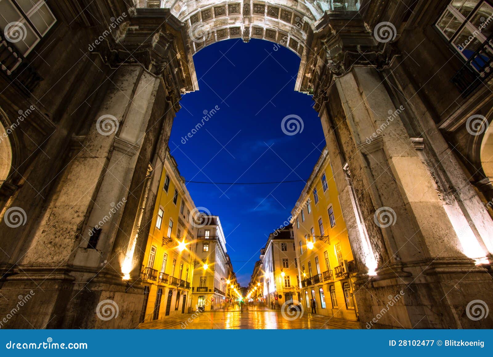 Triumph Arch in Lisbon stock image. Image of europe, historical - 28102477