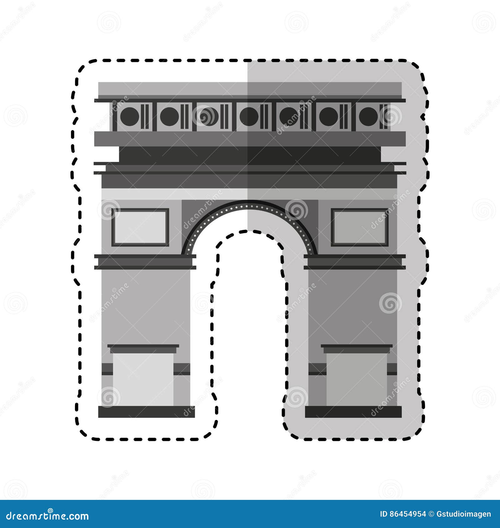 Triumph arch monument icon stock vector. Illustration of historic ...