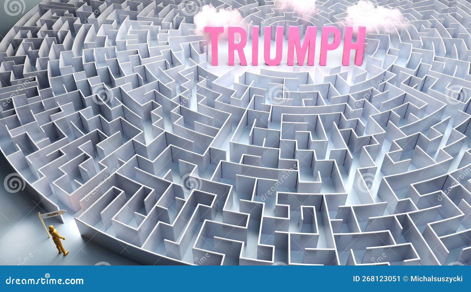 Triumph and a Difficult Path To Reach it Stock Illustration ...