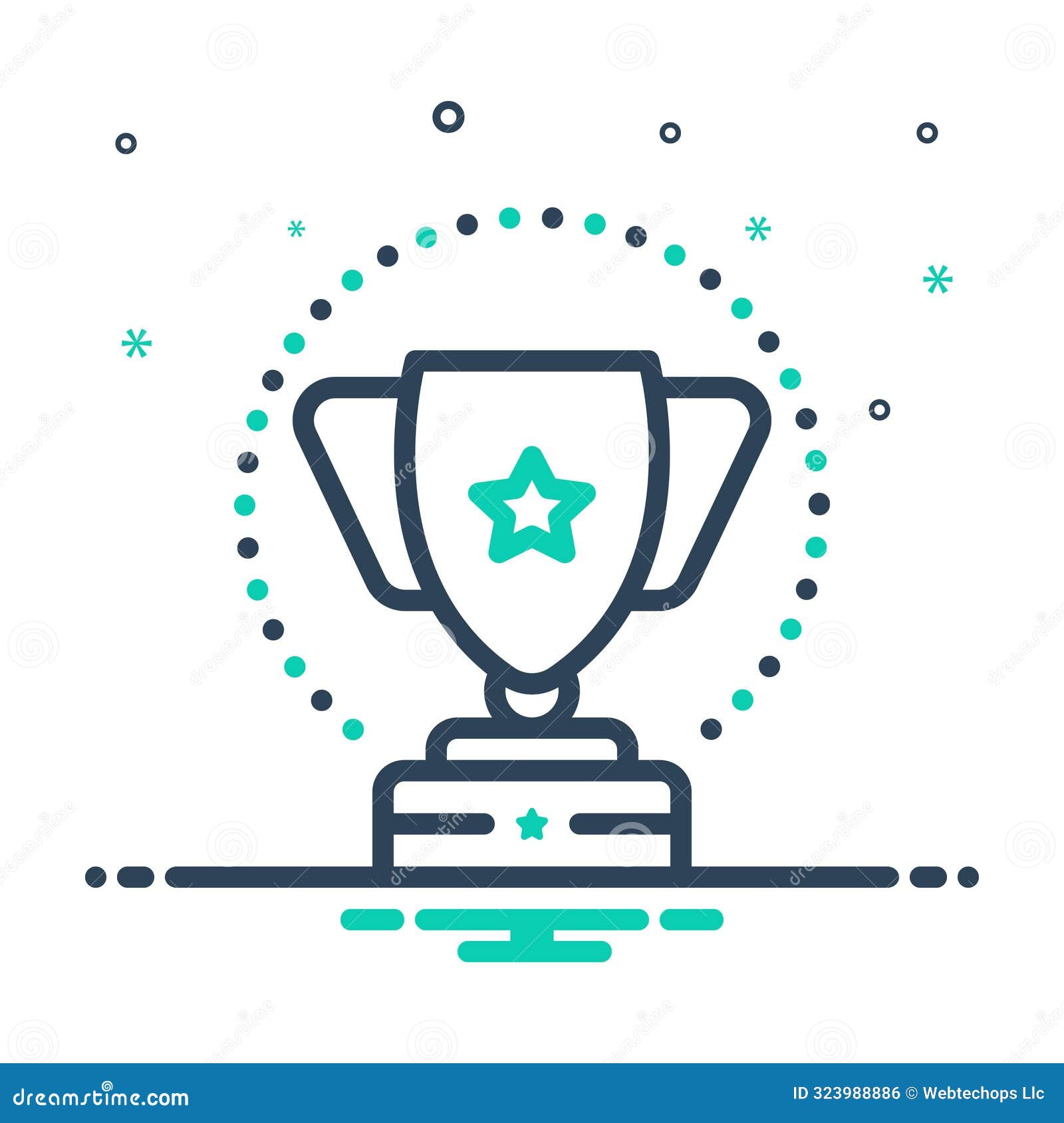 Mix Icon for Triumph, Trophy and Win Stock Illustration - Illustration ...