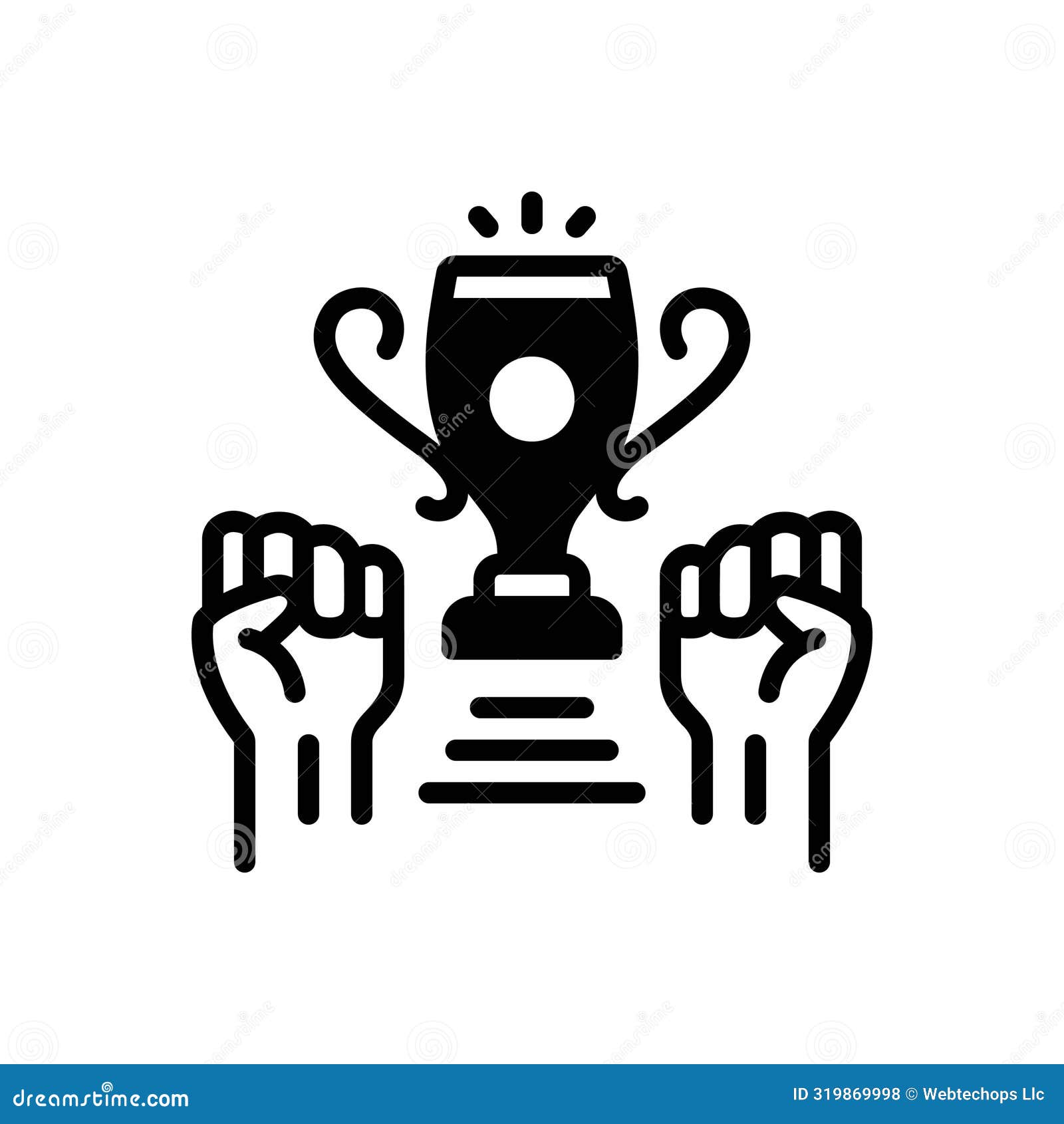 Black Solid Icon for Triumph, Vanquisher and Winner Stock Illustration ...