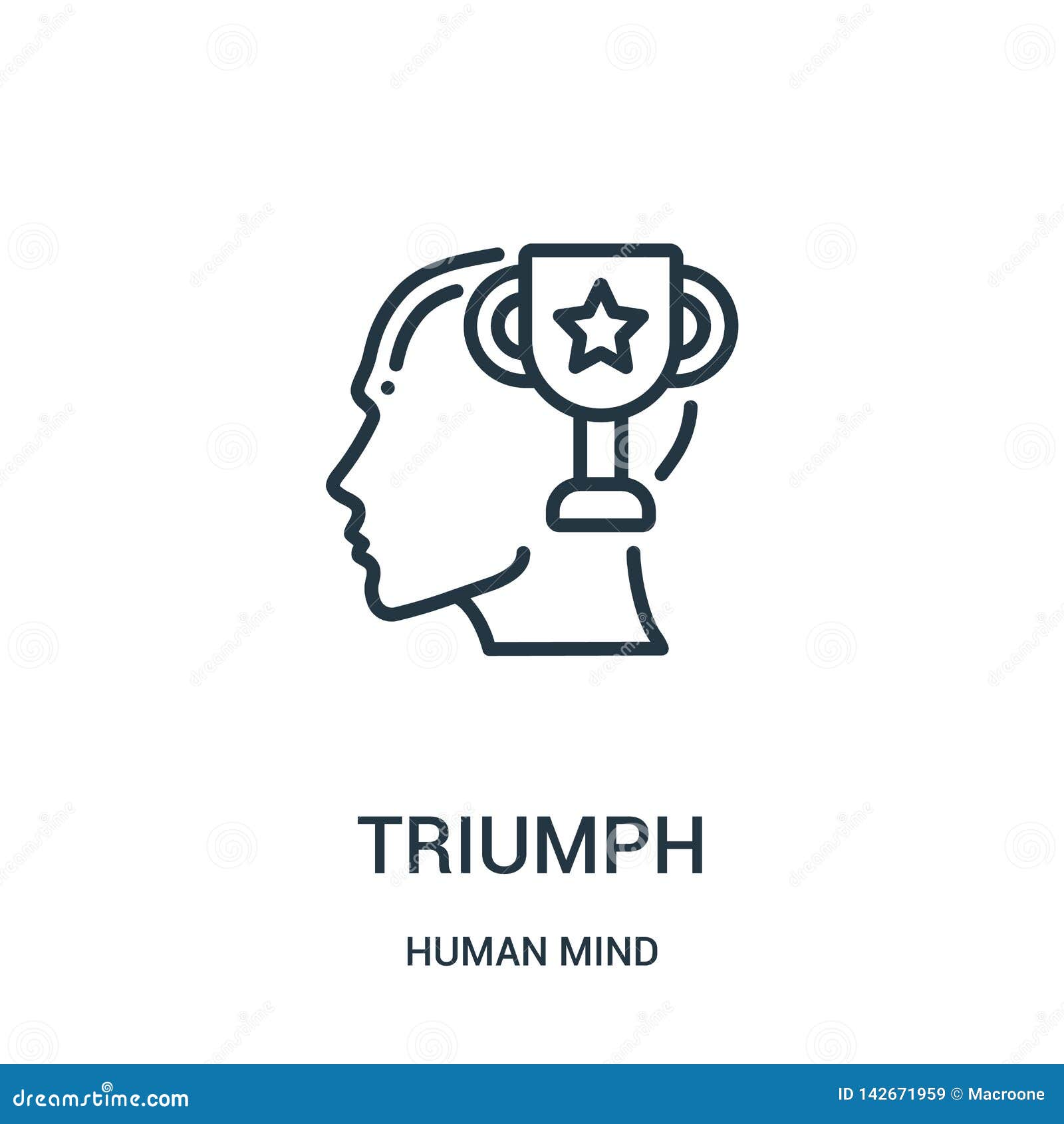 Triumph Icon Vector from Human Mind Collection. Thin Line Triumph ...