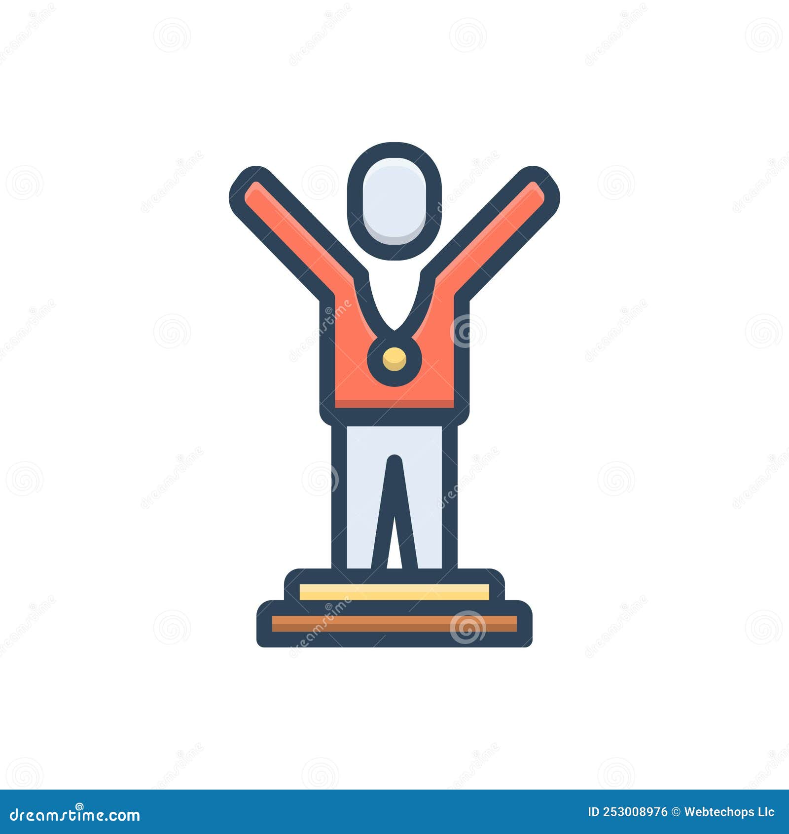 Color Illustration Icon for Triumph, Victory and Win Stock Vector ...