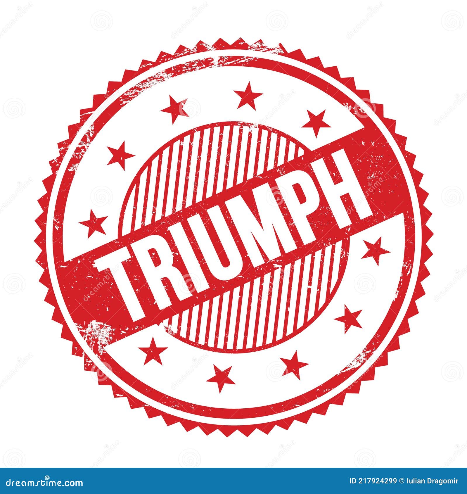 TRIUMPH Text Written on Red Grungy Round Stamp Stock Illustration ...
