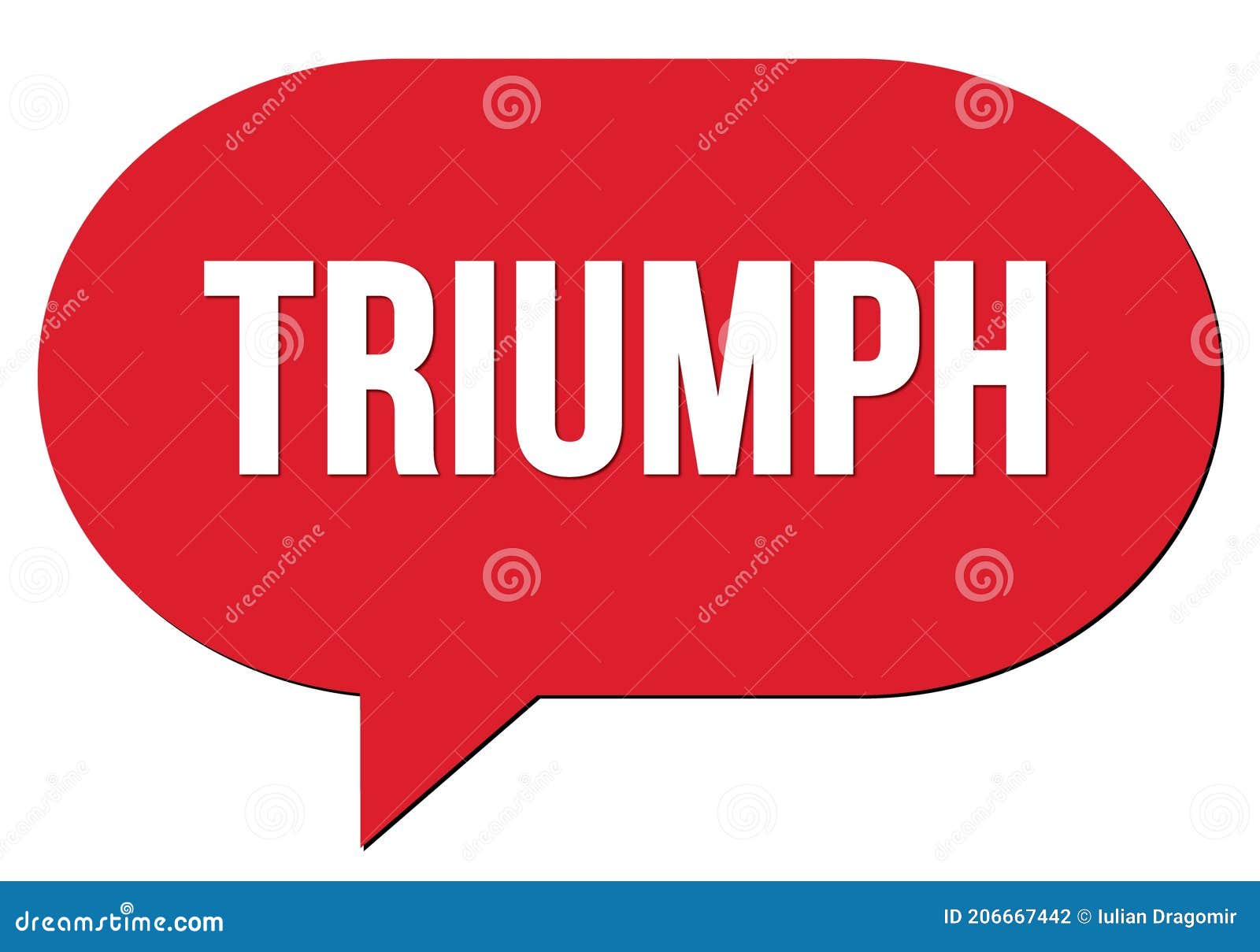TRIUMPH Text Written in a Red Speech Bubble Stock Illustration ...