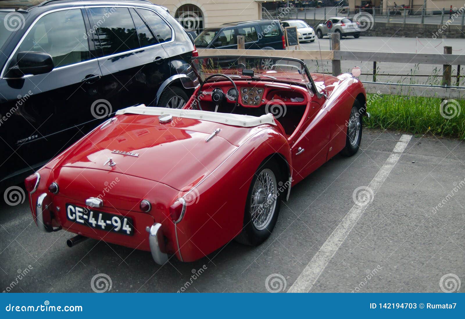 Triumph TR3 Red Oldtimer Car (built in 1959 Editorial Stock Photo ...