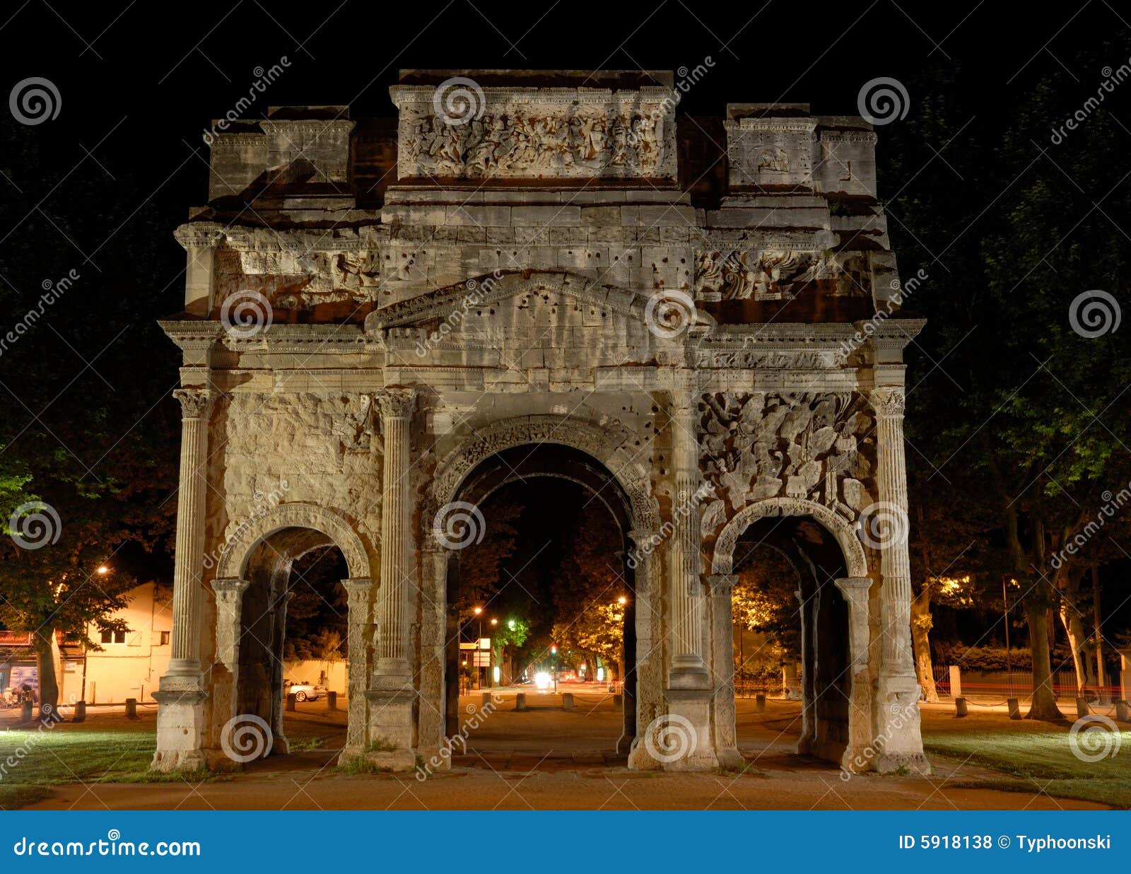 Triumphal Arch stock photo. Image of orange, history, antique - 5918138