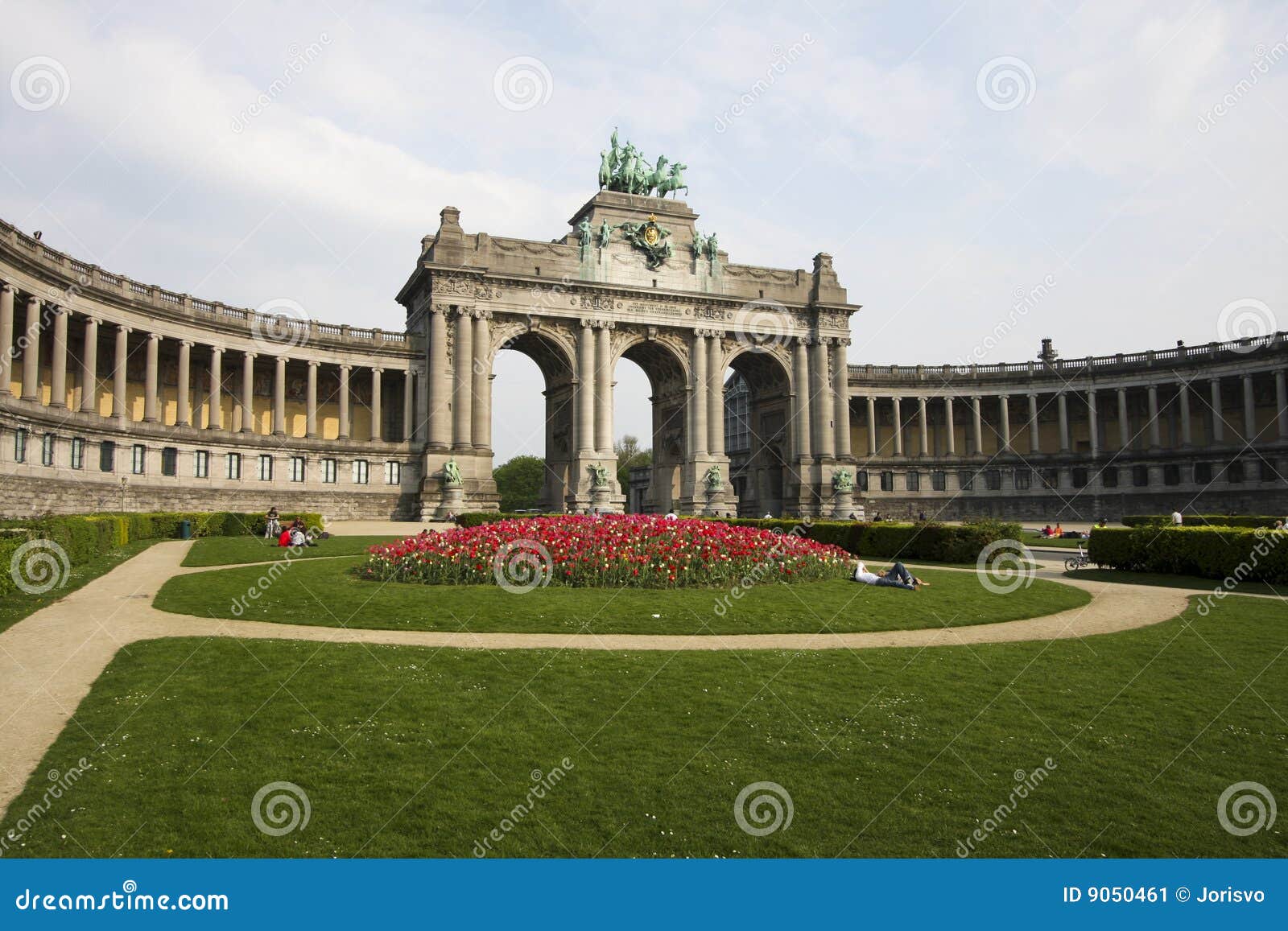 Triumphal Arch in Brussels stock image. Image of independence - 9050461