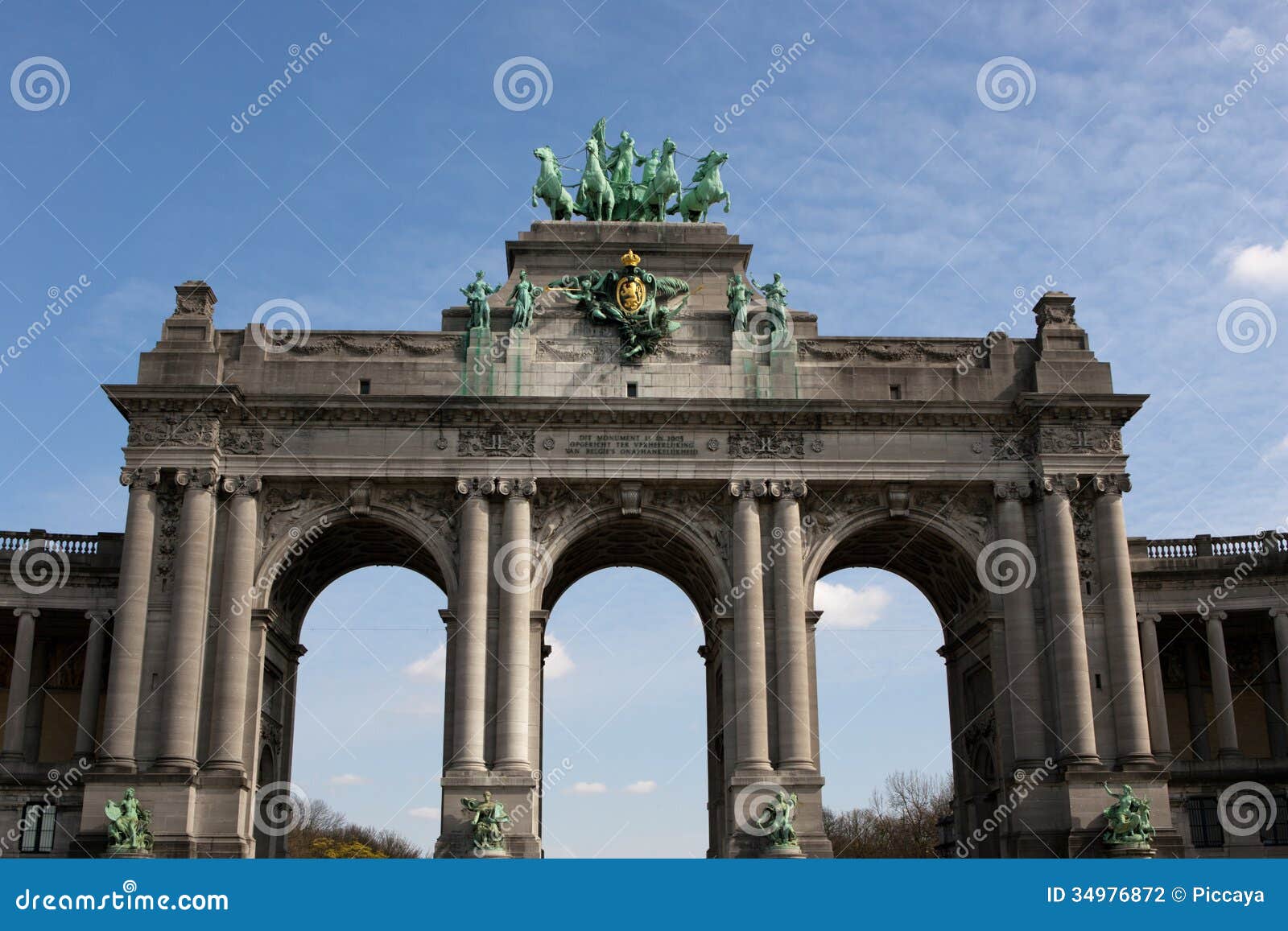 The Triumphal Arch in Brussels Stock Photo - Image of outdoors ...