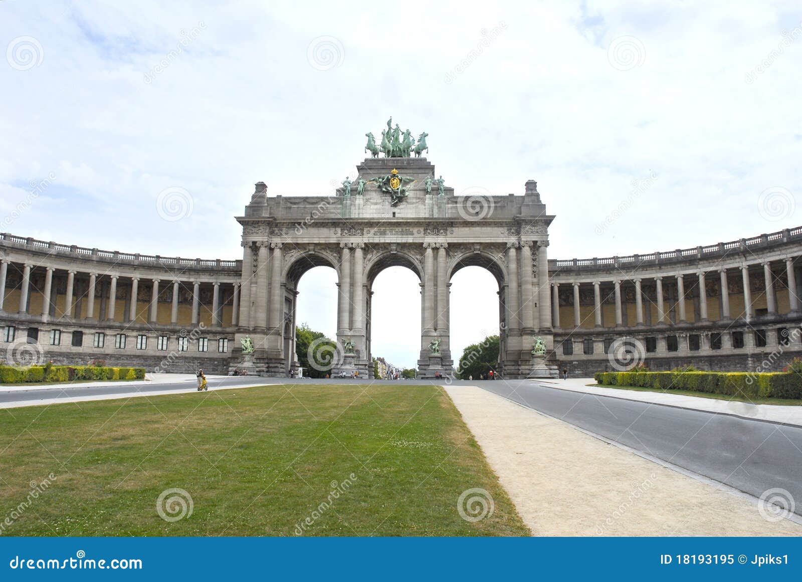 Triumphal Arch, Brussels, Belgium Stock Image - Image of parc ...