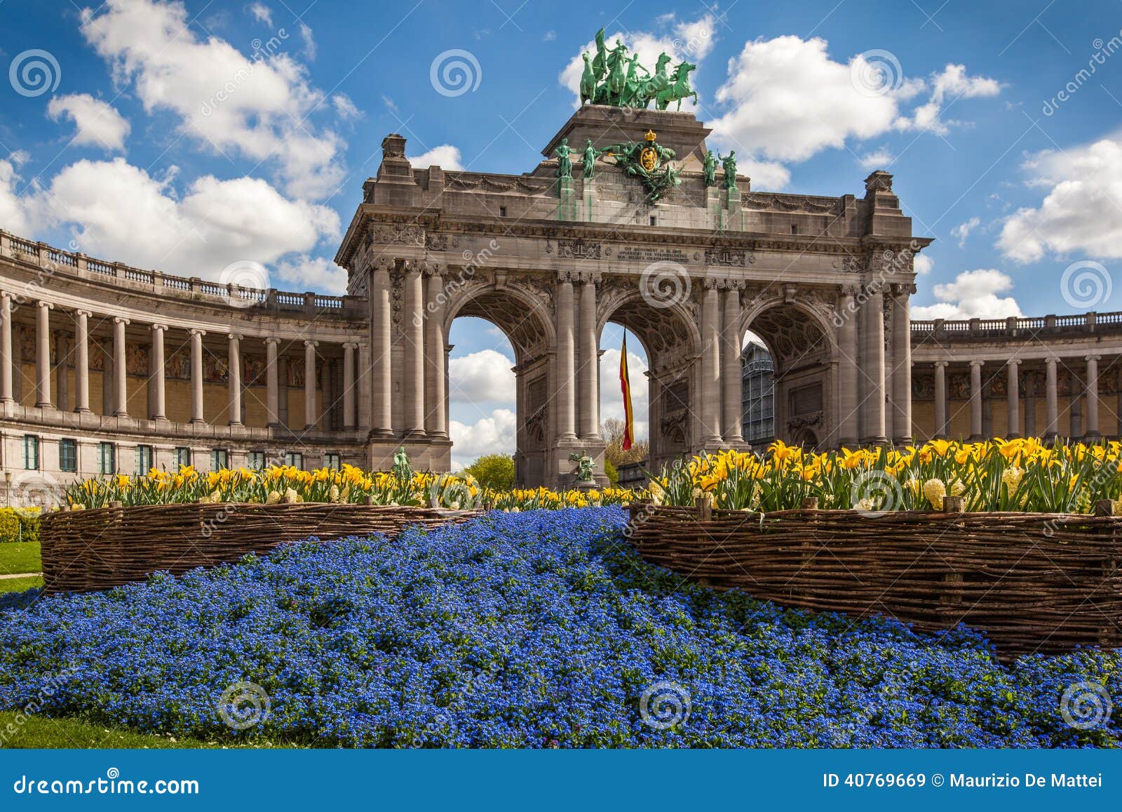 Triumphal Arch, Brussels , Belgium Stock Image - Image of memorial ...