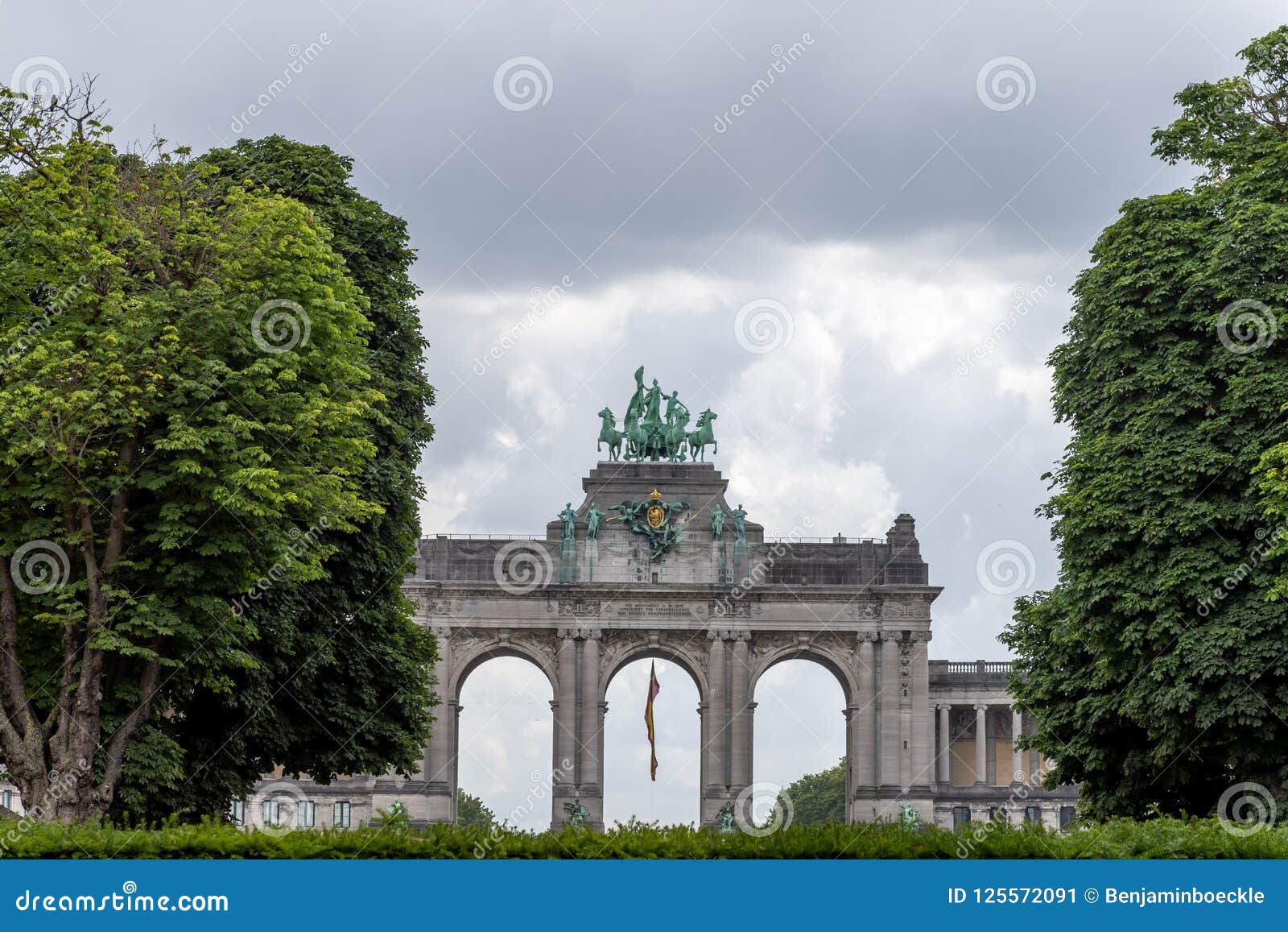 Triumphal Arch in Brussels in the Jubelpark in Belgium Stock Image ...