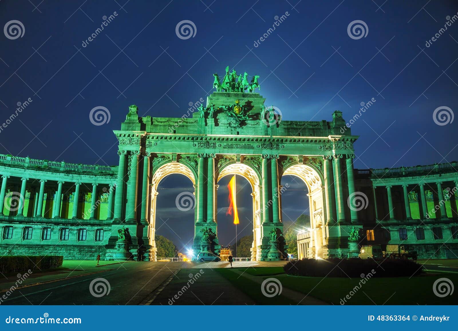 Triumphal Arch in Brussels stock photo. Image of urban - 48363364