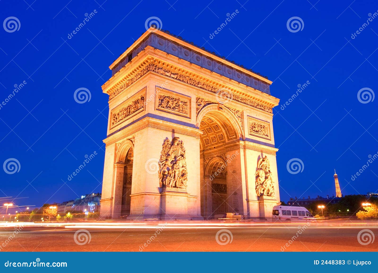 The Triumphal Arch, Paris stock image. Image of arch, paris - 2448383