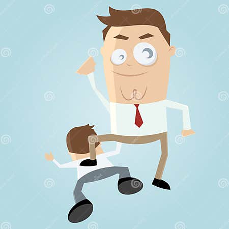 Triumphant cartoon man stock vector. Illustration of rivalry - 28221072