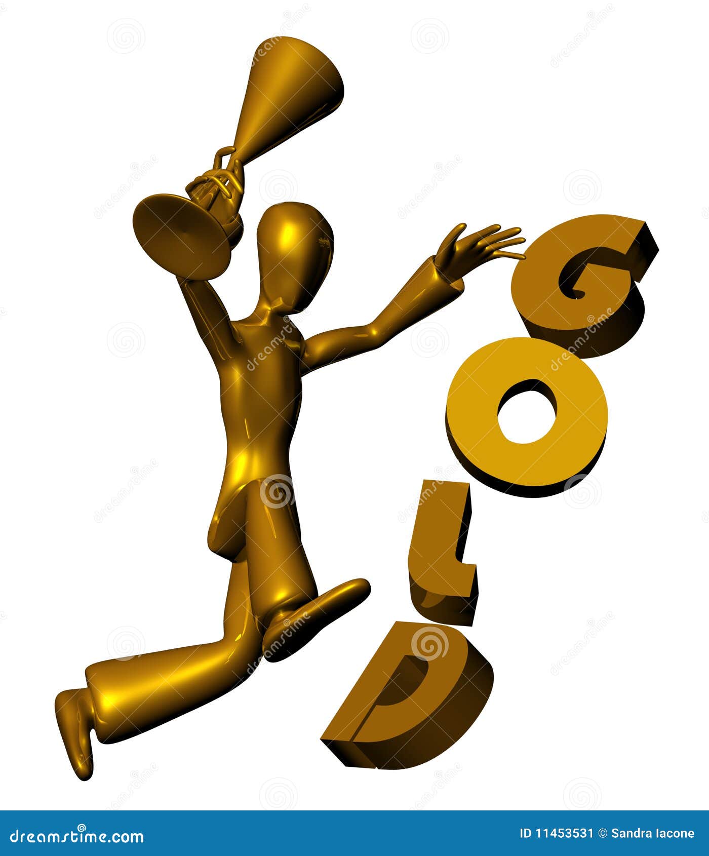 Triumphant winner stock vector. Illustration of illustrated - 11453531