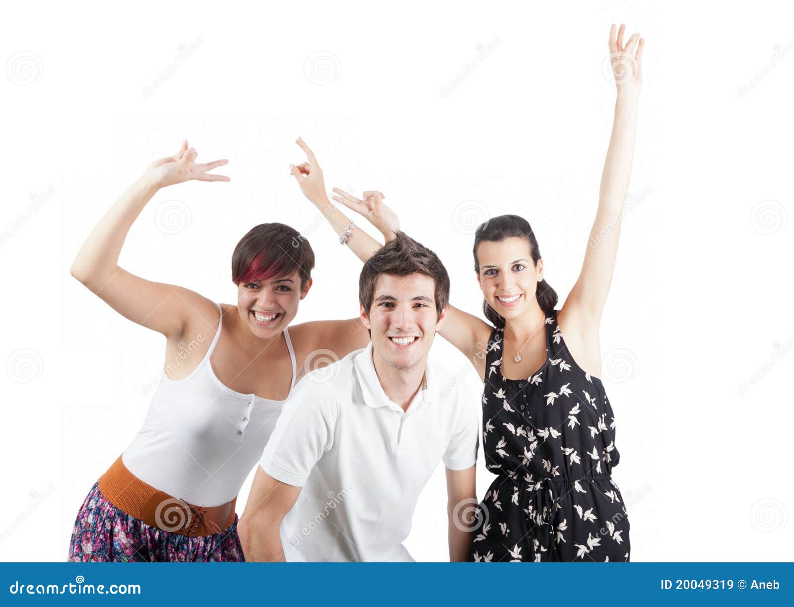 Triumphant young stock image. Image of young, people - 20049319