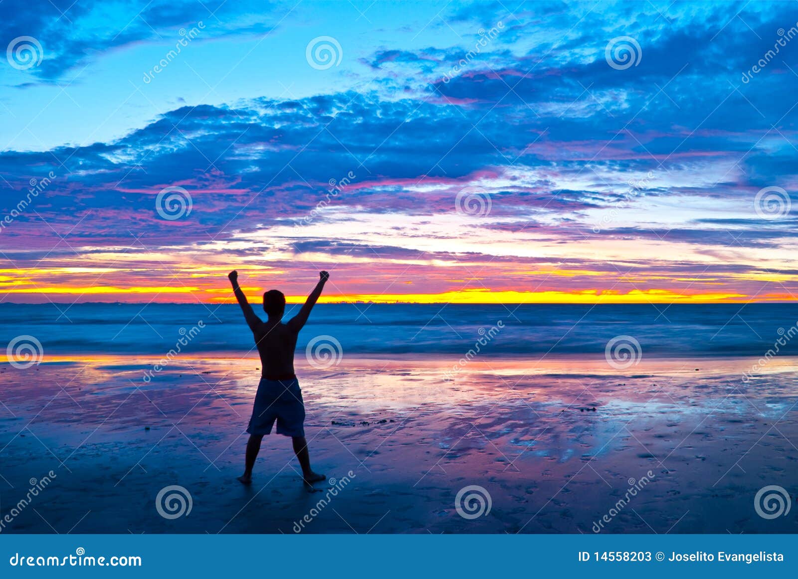 Triumphant youth stock image. Image of carefree, violet - 14558203