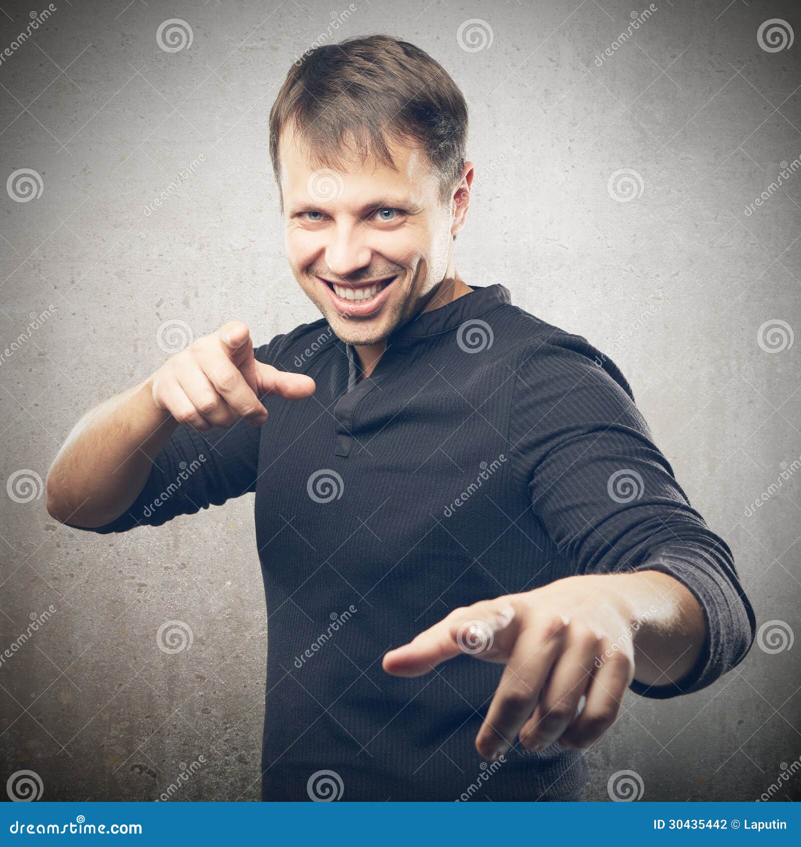 Triumphing young man stock photo. Image of adult, expressing - 30435442