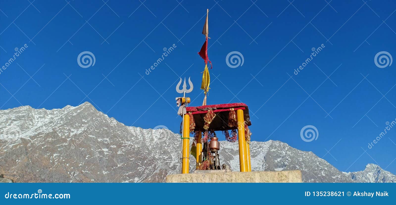 Triund stock image. Image of triund, mountain, trishool - 135238621