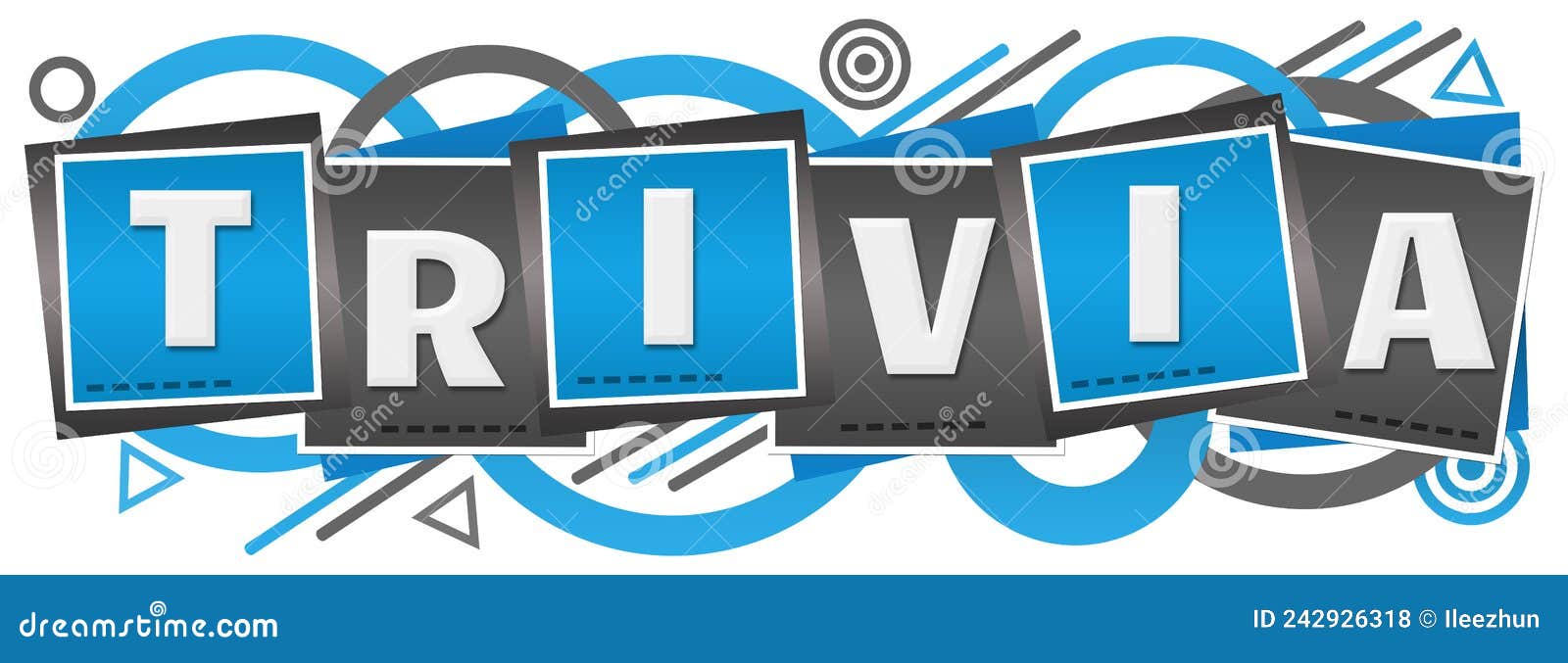 Trivia Blue Grey Blocks Design Background Stock Illustration ...