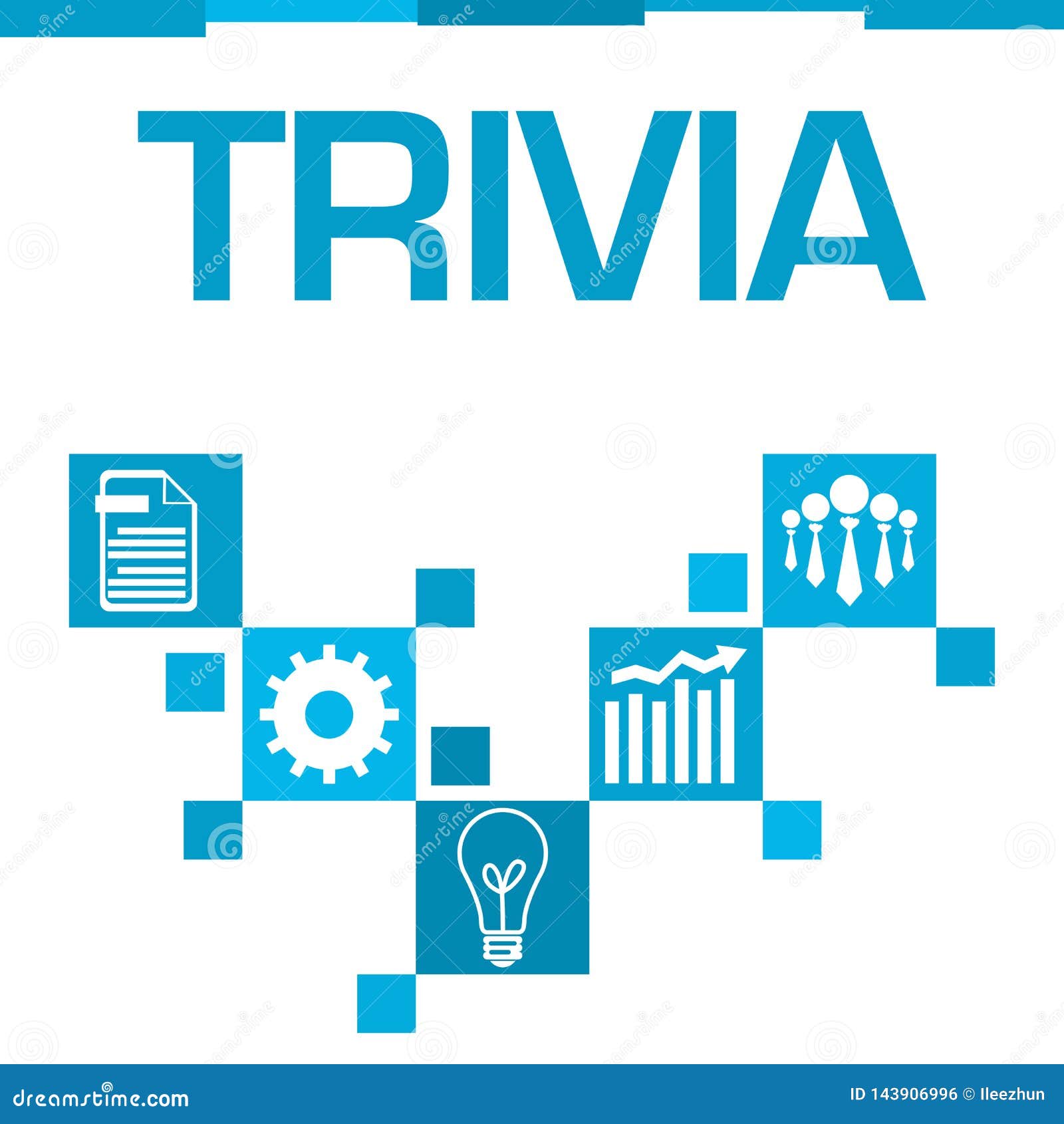 Trivia Blue Squares Symbols Stock Illustration - Illustration of ...