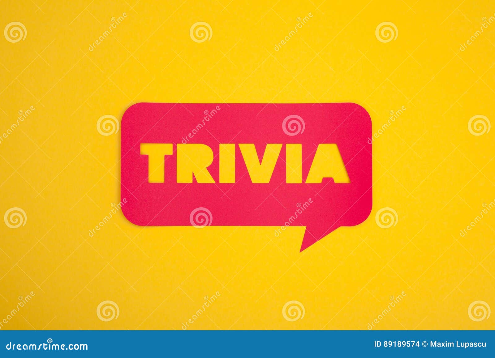The Trivia Cardboard Text Sign Stock Photo - Image of minimalistic ...