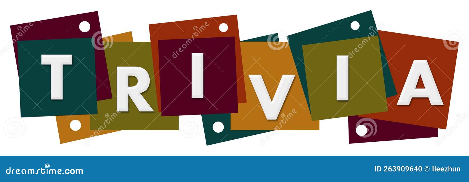 Trivia Colorful Blocks Stack Stock Illustration - Illustration of ...