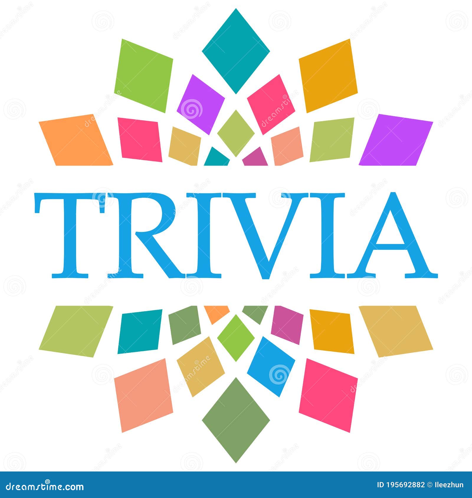 Trivia Colorful Shapes Circular Stock Illustration - Illustration of ...