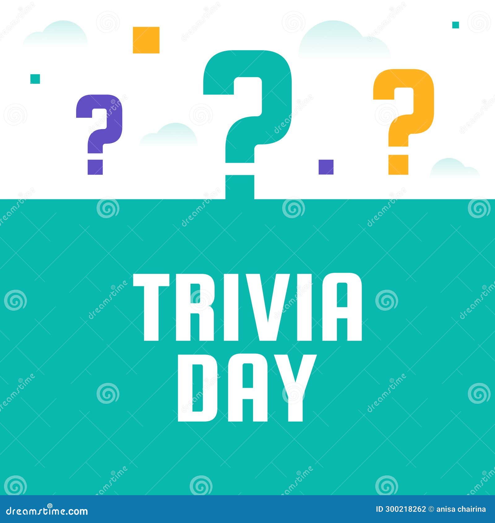 Trivia Day Banner Illustration Design Stock Illustration - Illustration ...