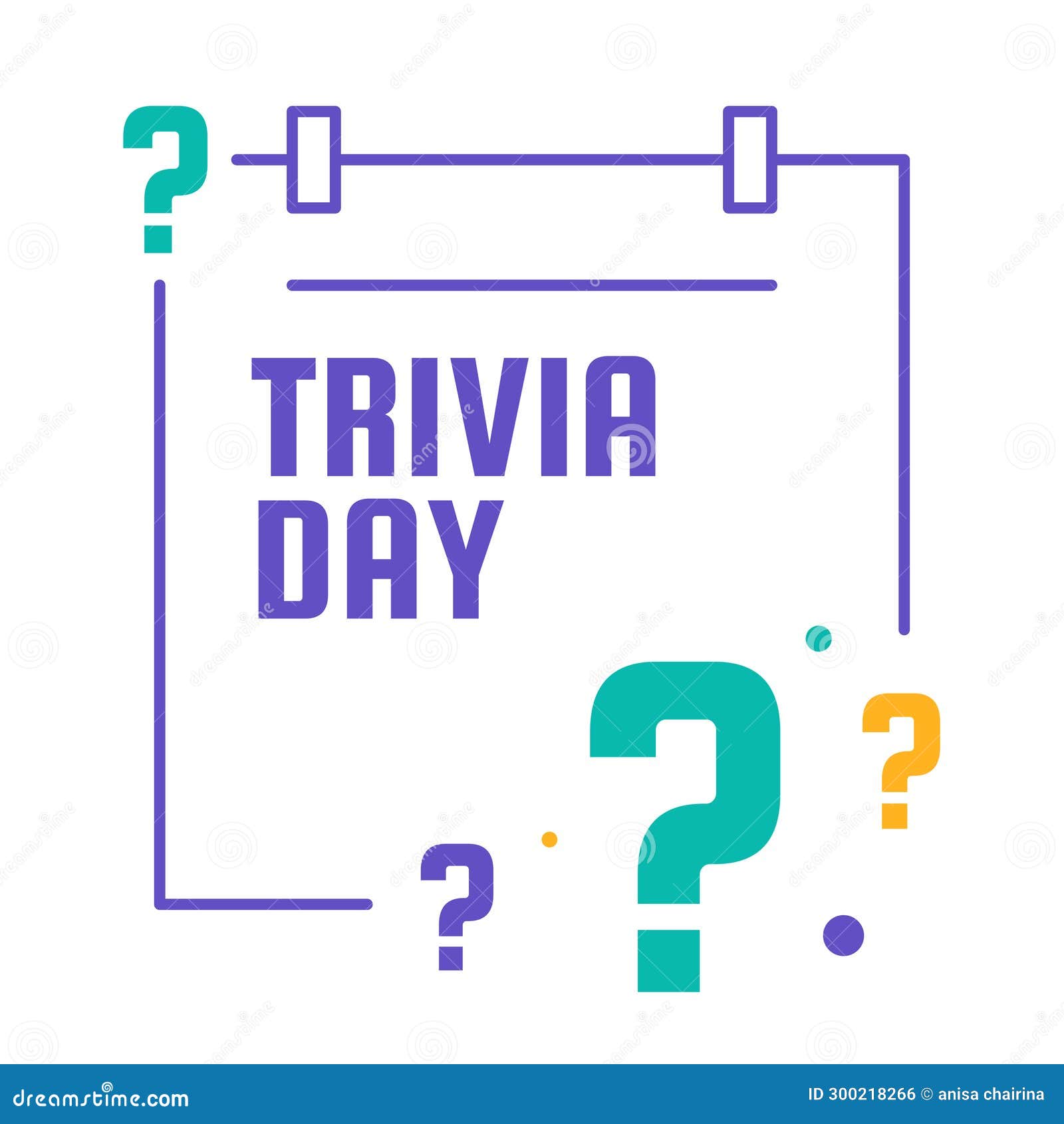 Trivia Day Banner Illustration Design Stock Illustration - Illustration ...