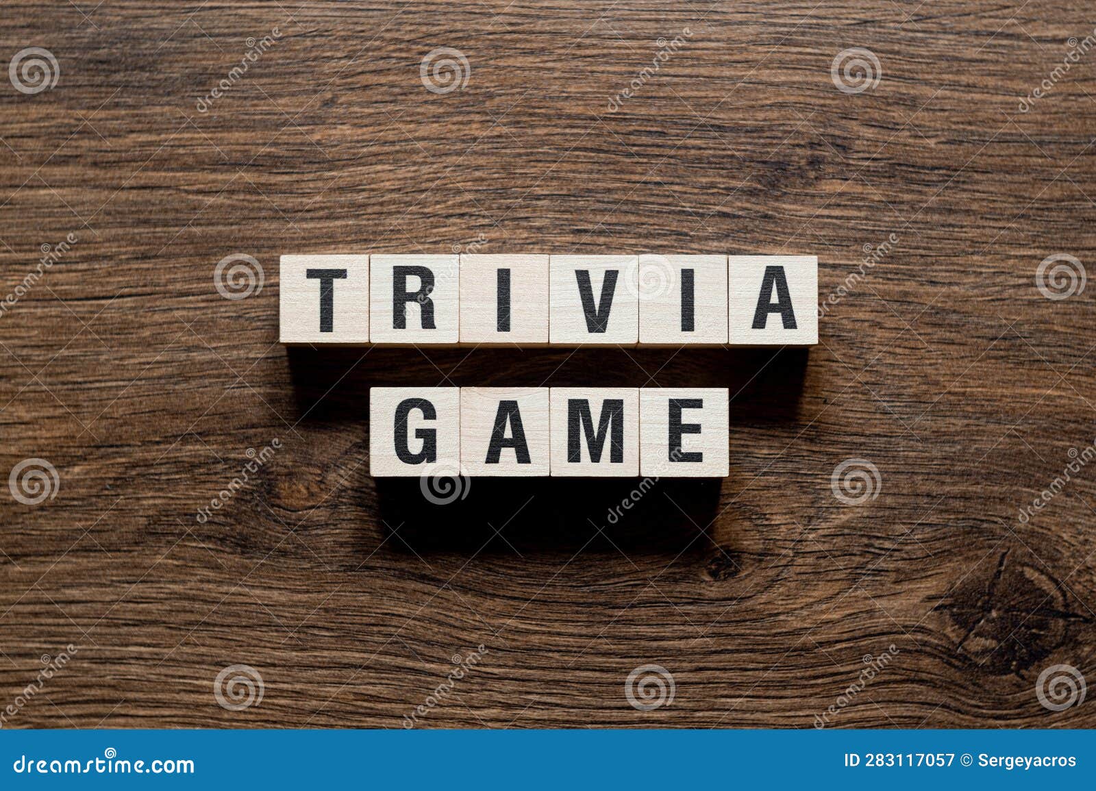 Trivia Game - Word Concept on Building Blocks, Text Stock Image - Image ...