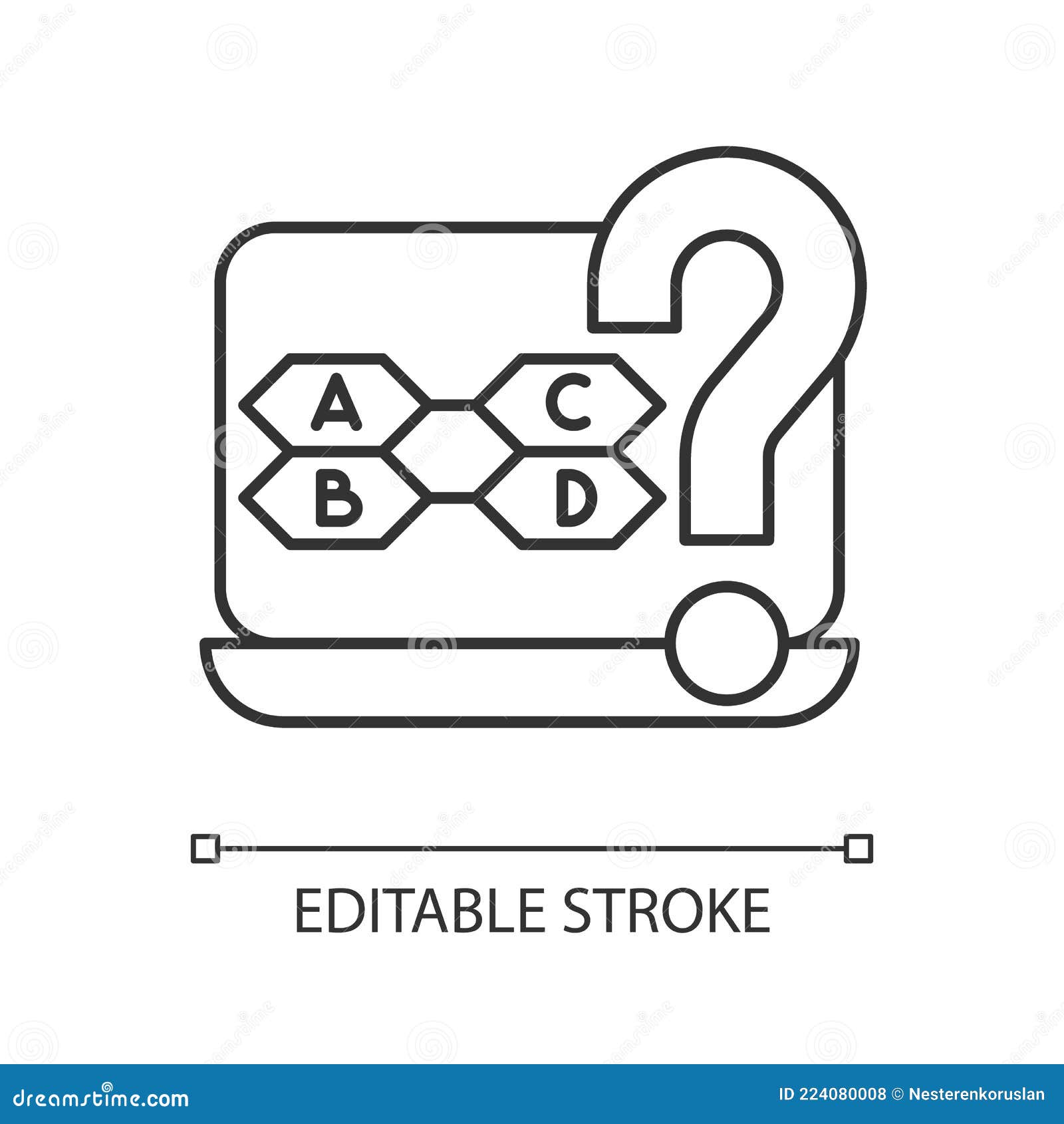 Trivia games linear icon stock vector. Illustration of enjoyment ...