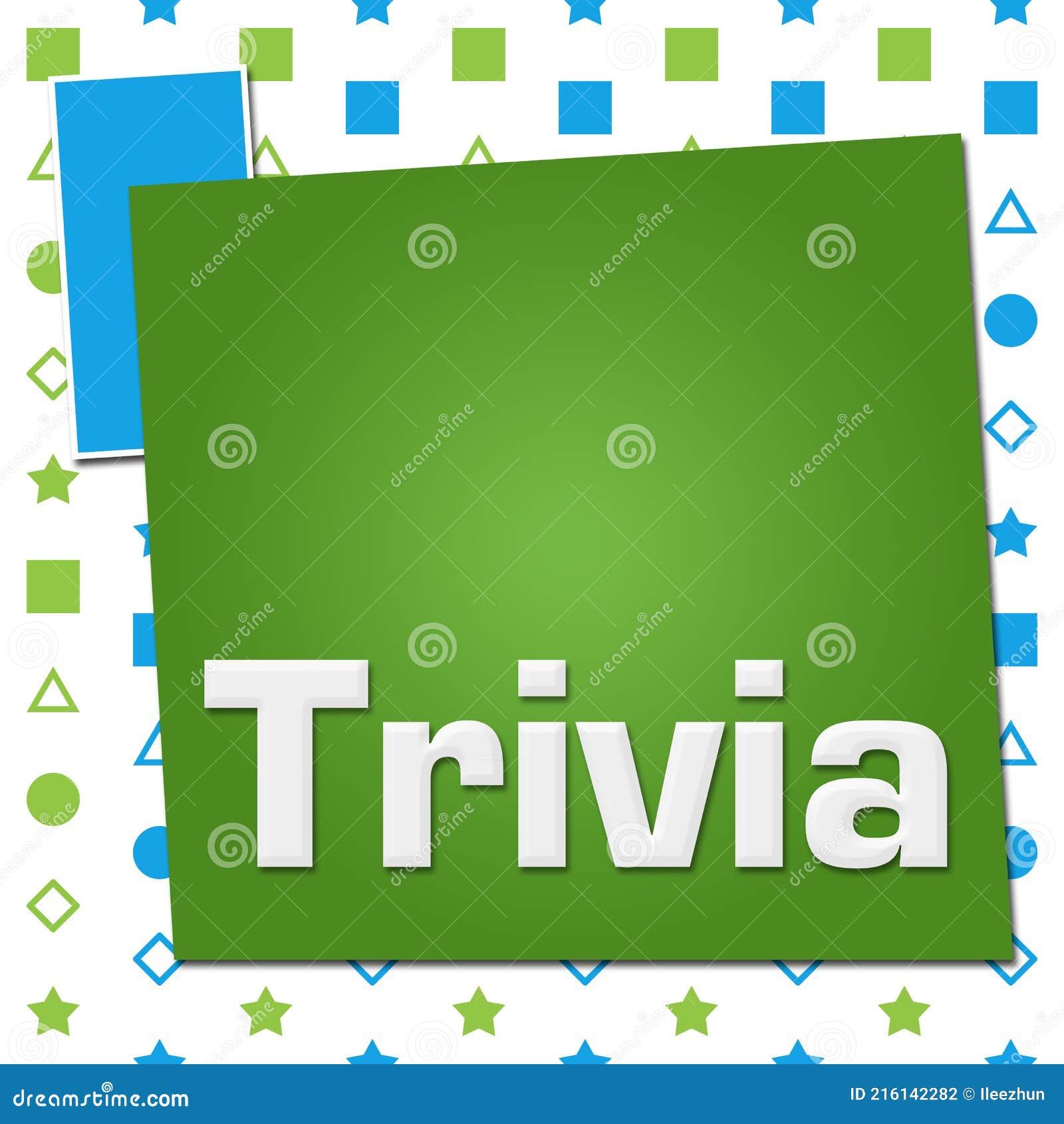 Trivia Green Blue Basic Shapes Square Stock Illustration - Illustration ...