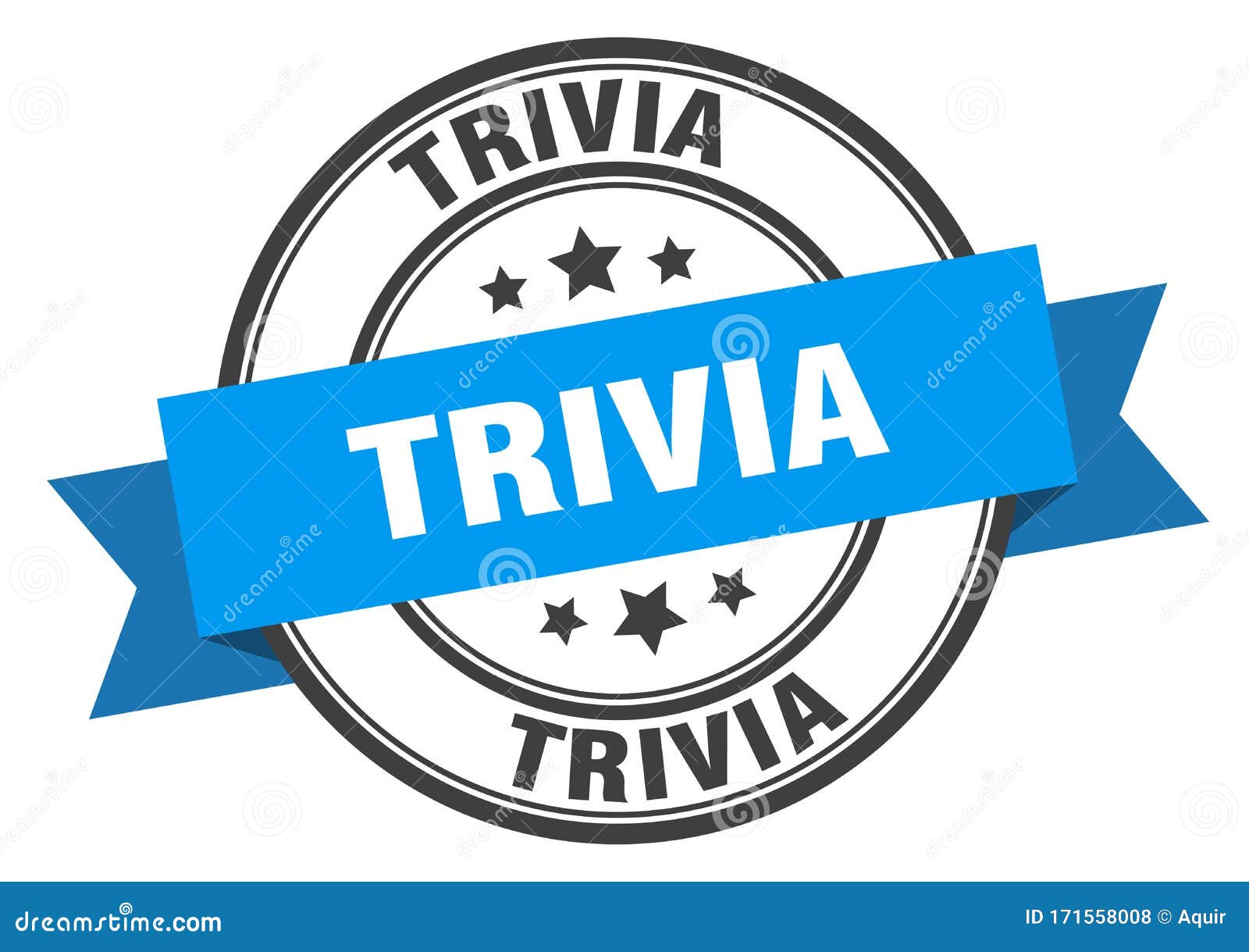 Trivia Label. Trivia Round Band Sign Stock Vector - Illustration of ...